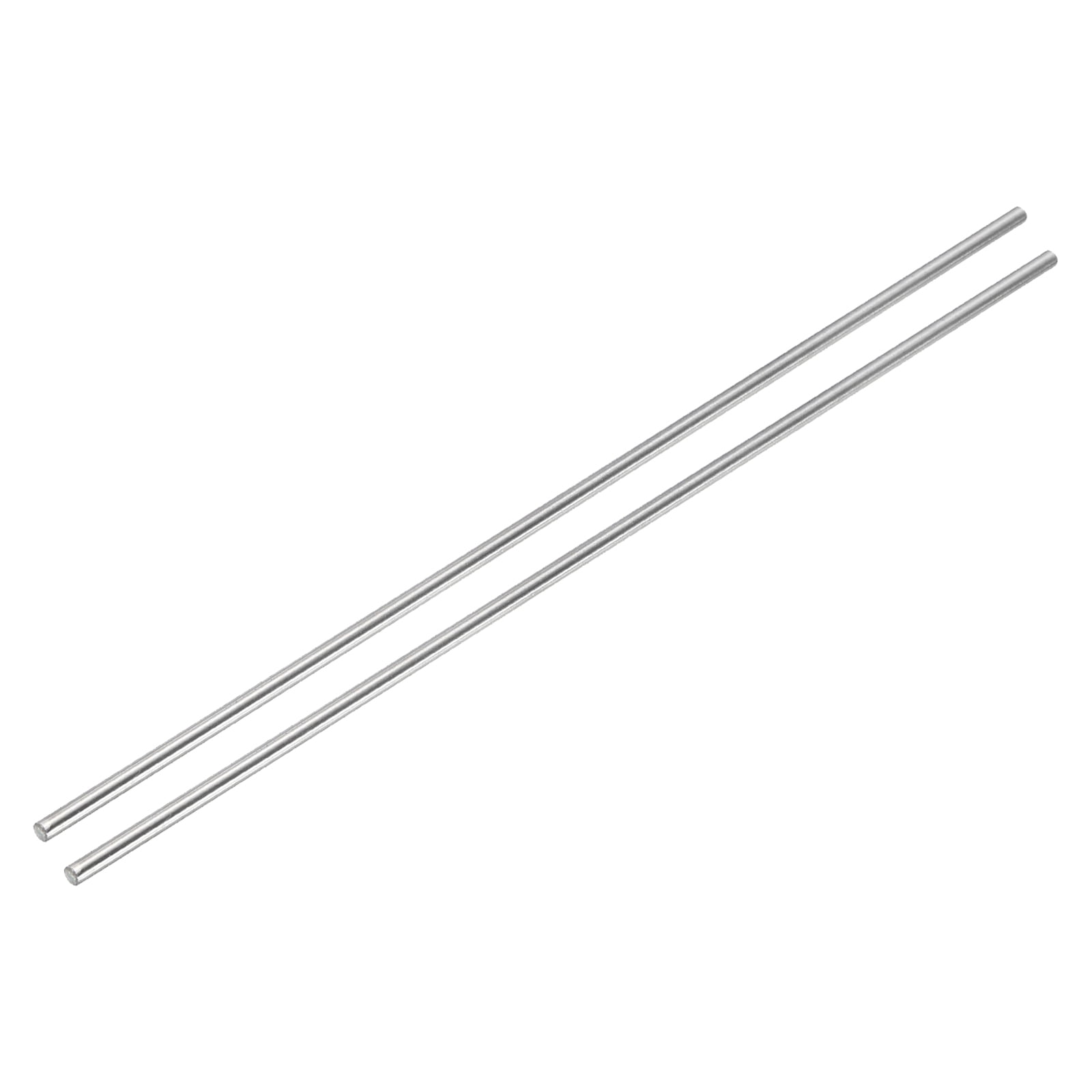 Uxcell 2Pcs 6mm x 400mm 304 Stainless Steel Rods, Round Metal Solid Rod ...