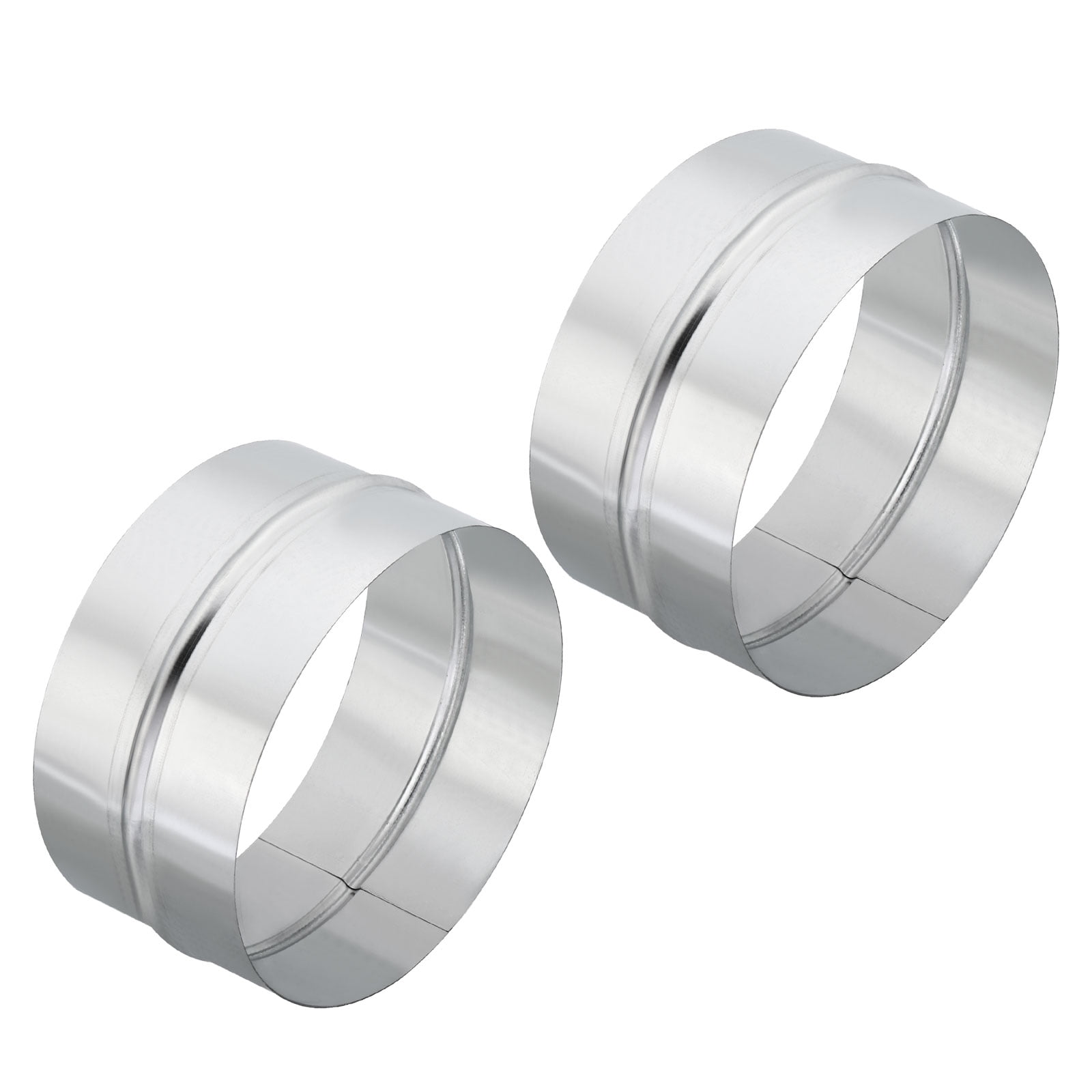 Uxcell 2Pcs 8" Galvanized Steel Duct Connector Duct Coupling Vent ...