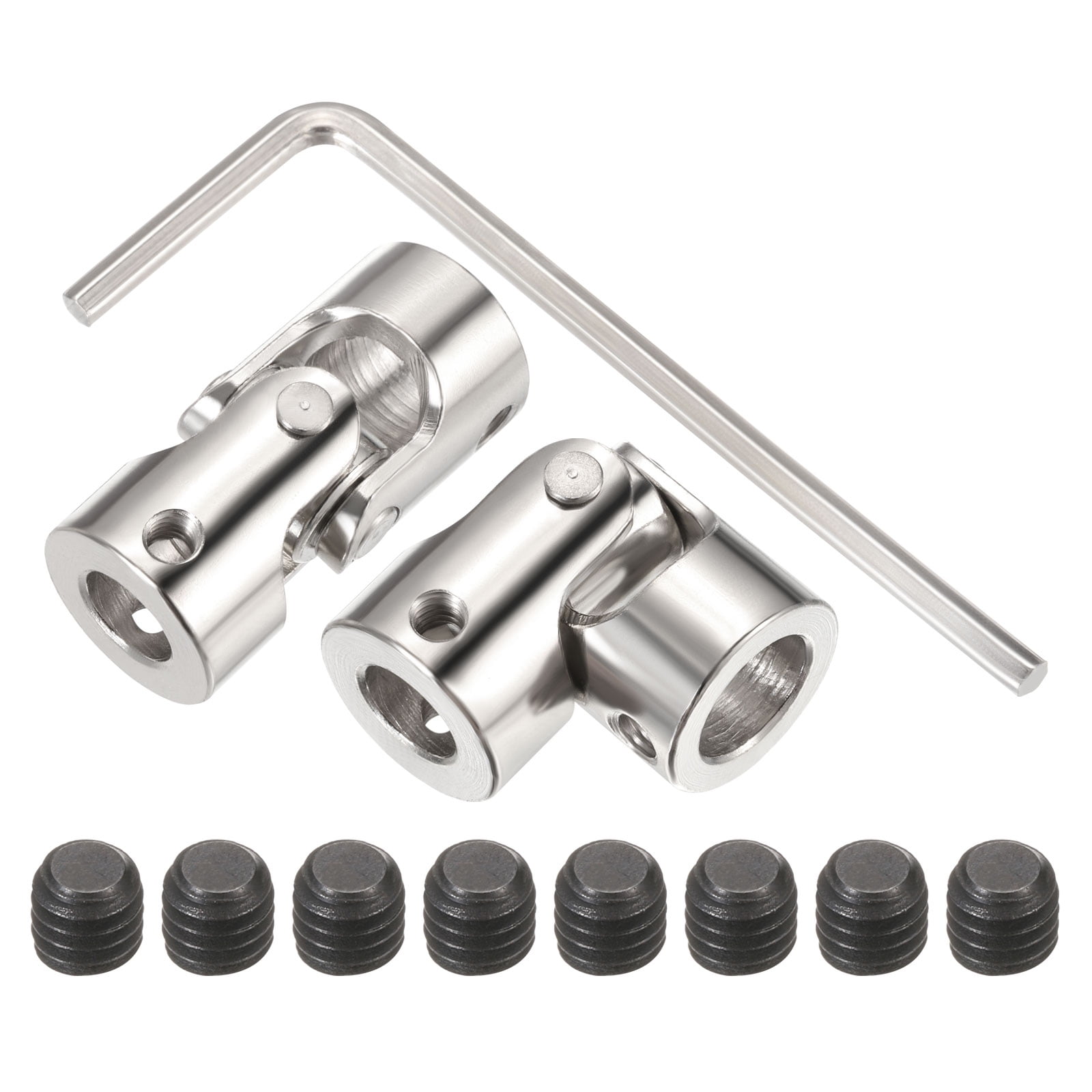 Uxcell 2Pcs 8mm to 10mm ID Steering Universal Joint Shaft Coupling ...