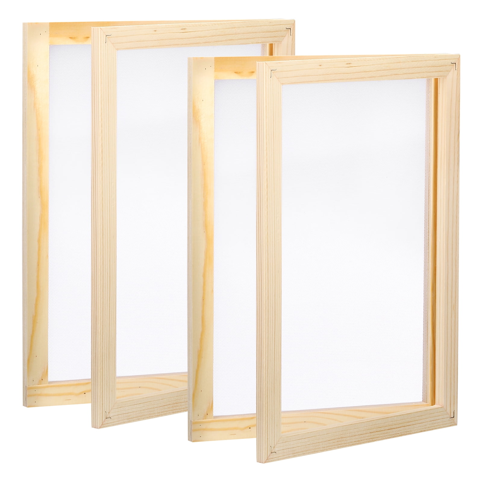 Uxcell 2Pcs A4 Sizes 11.8 x 8.3 Inch 2 in 1 Wooden Paper Making Screen ...