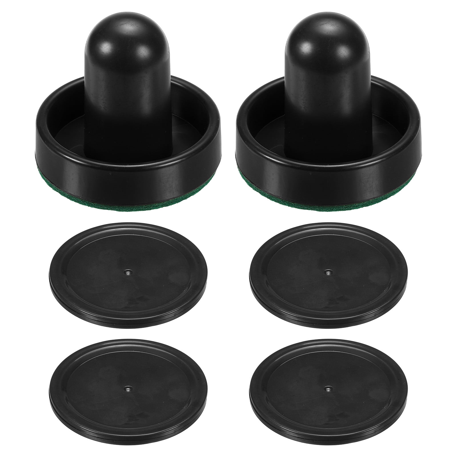 Uxcell 2Pcs Air Hockey Pusher 60mm with Pad and 4Pcs Air Hockey Pucks ...