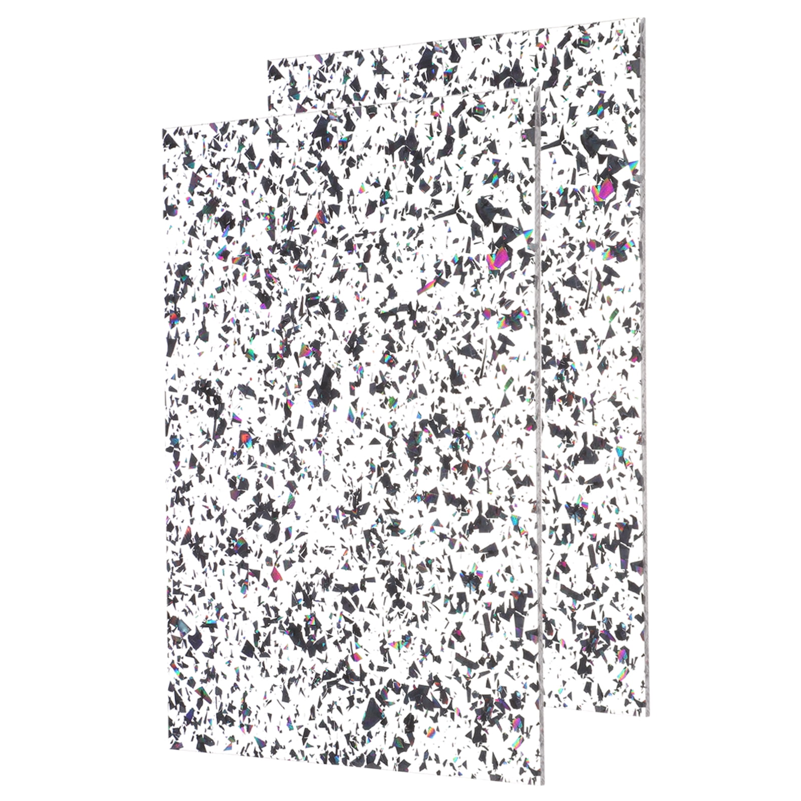 Uxcell 2Pcs Black Glitter Acrylic Sheets 1/8" Thickness 12"x8 ...