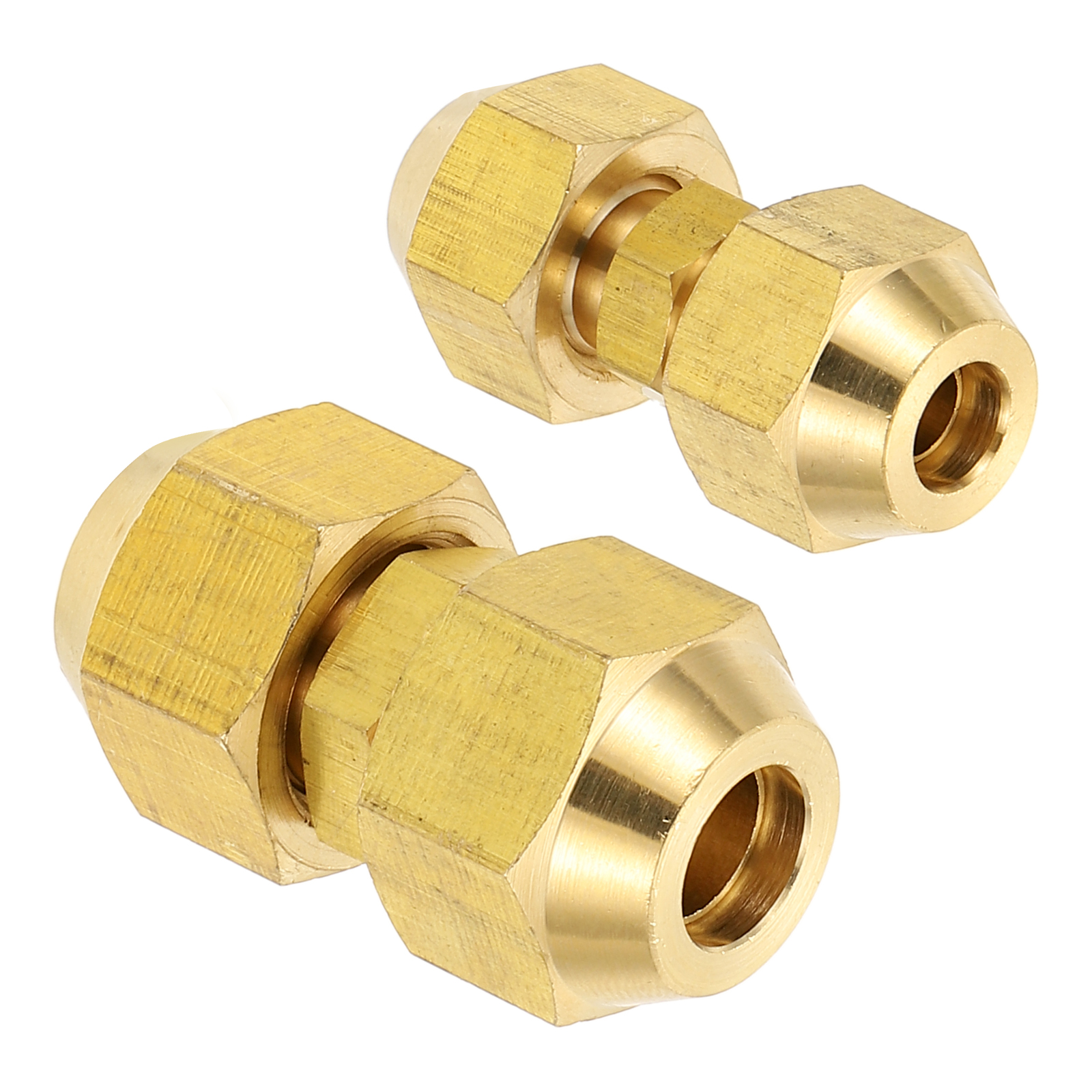 Uxcell 2Pcs Brass Pipe Extension Joint Connector for 1/4" and 3/8 ...