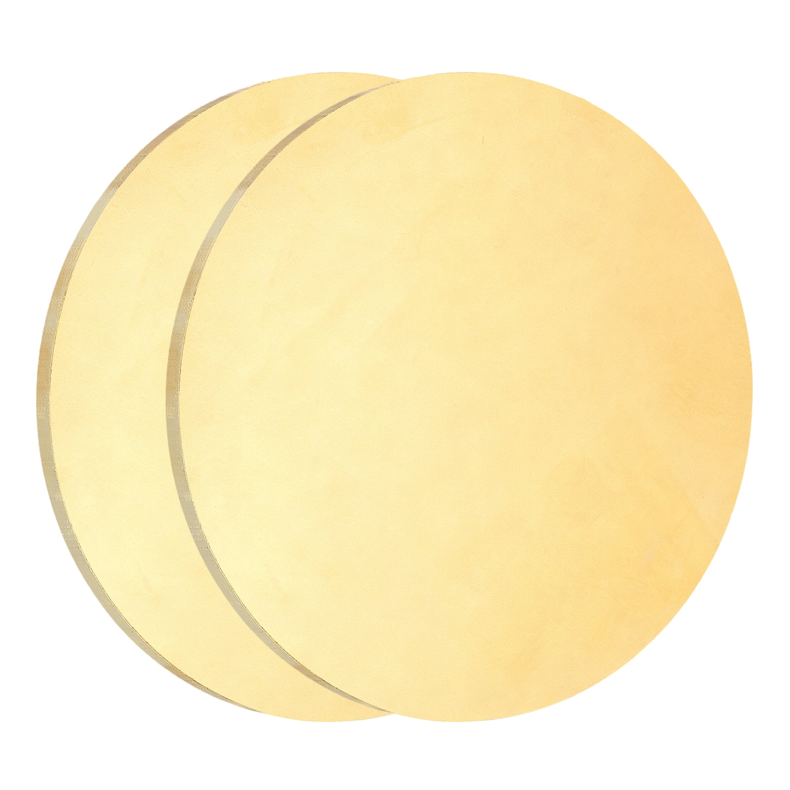 Uxcell 2Pcs Brass Round Plate, 0.12"(3mm) Thick 2"(51mm) Dia H65 Brass ...