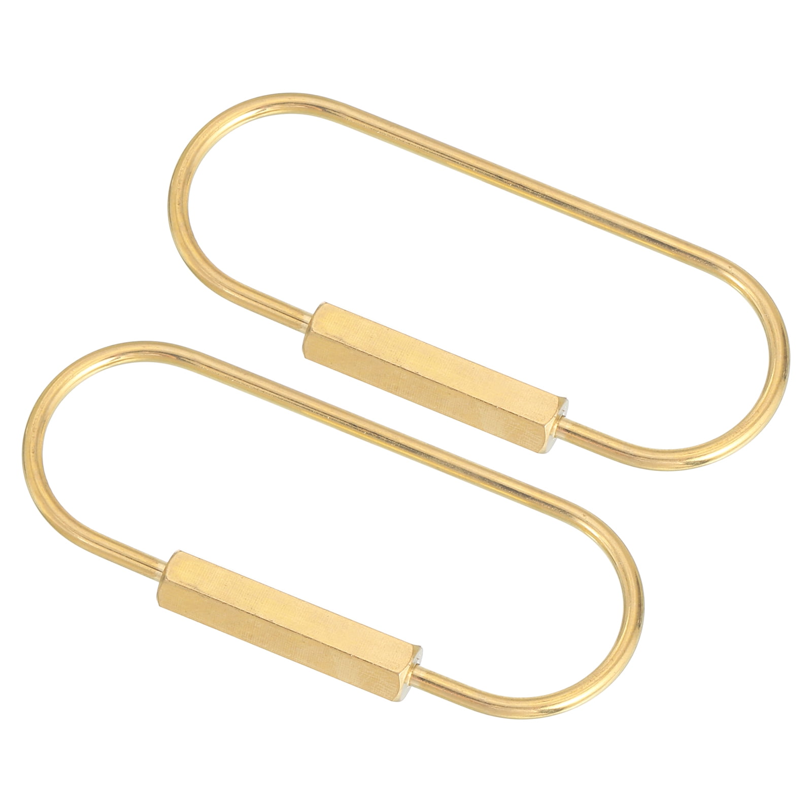 Uxcell 2Pcs Brass Screw Lock Keychain, Car Key Organizer, Hexagonal U ...