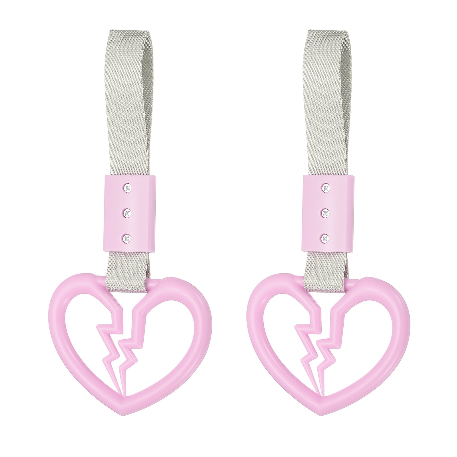Uxcell 2Pcs Broken Heart Shaped Car Handle Straps, Car Hanging ...