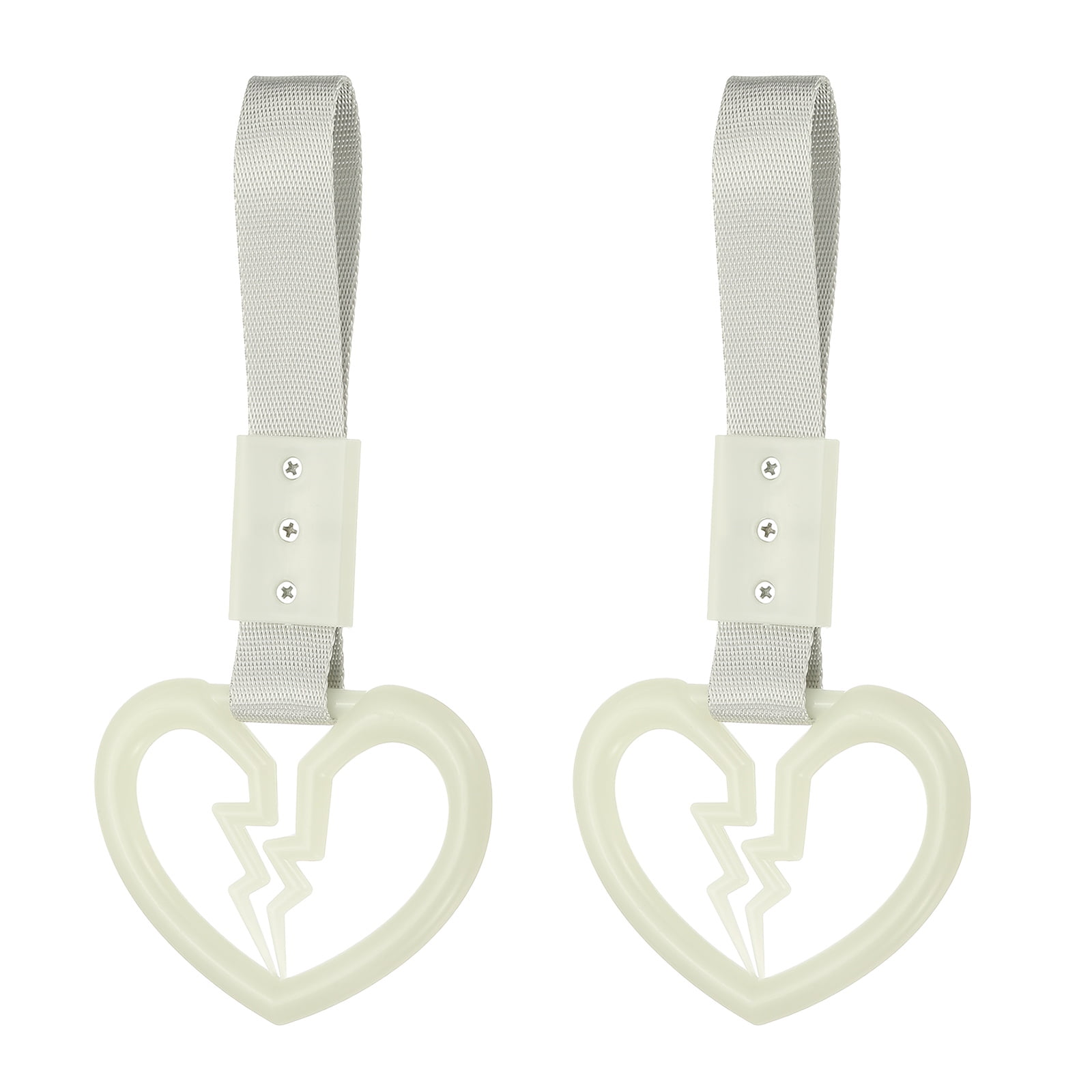 Uxcell 2Pcs Broken Heart Shaped Car Handle Straps, Car Hanging ...