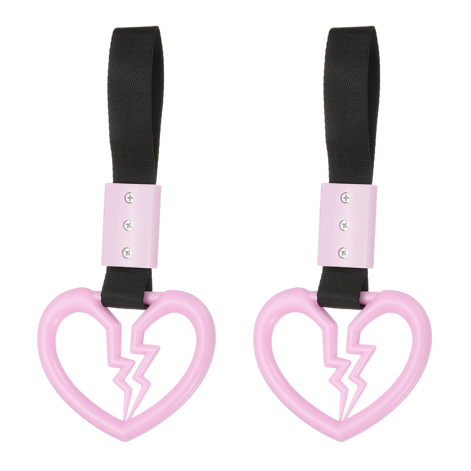 Uxcell 2Pcs Broken Heart Shaped Car Handle Straps, Car Hanging ...