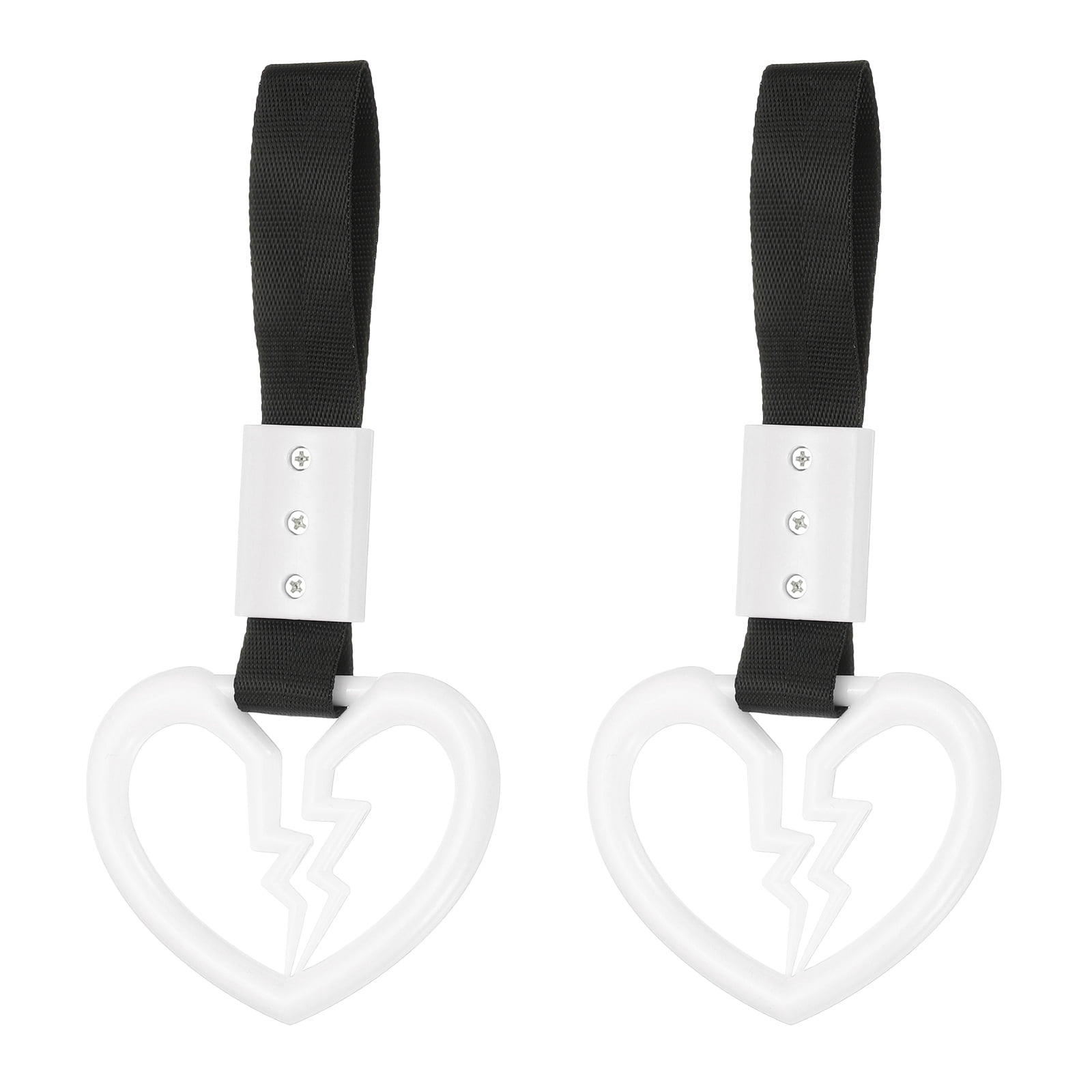 Uxcell 2Pcs Broken Heart Shaped Car Handle Straps, Car Hanging ...