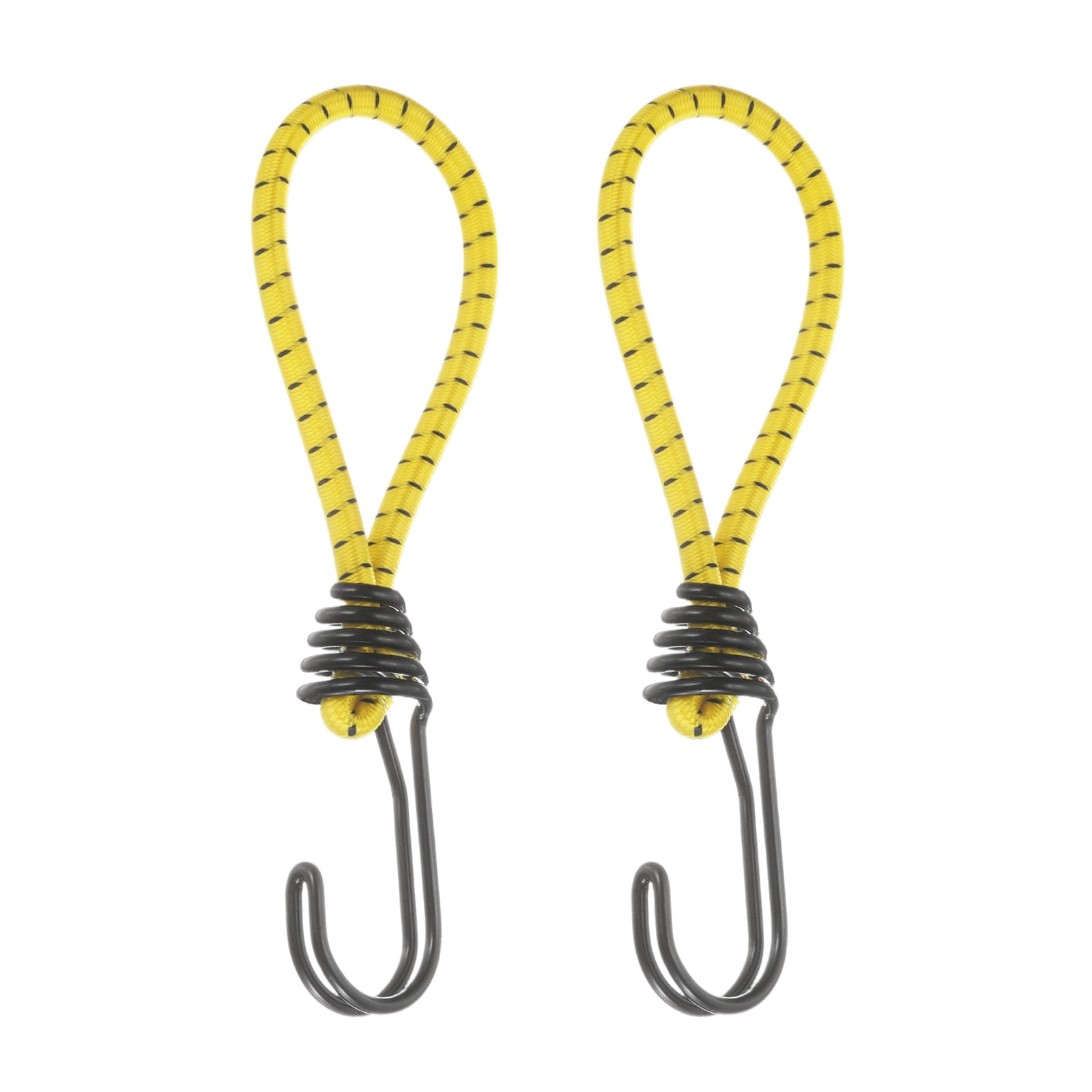 Uxcell 2Pcs Bungee Cord with Hooks 6.3" Rubber Small Bungee Cords Heavy ...