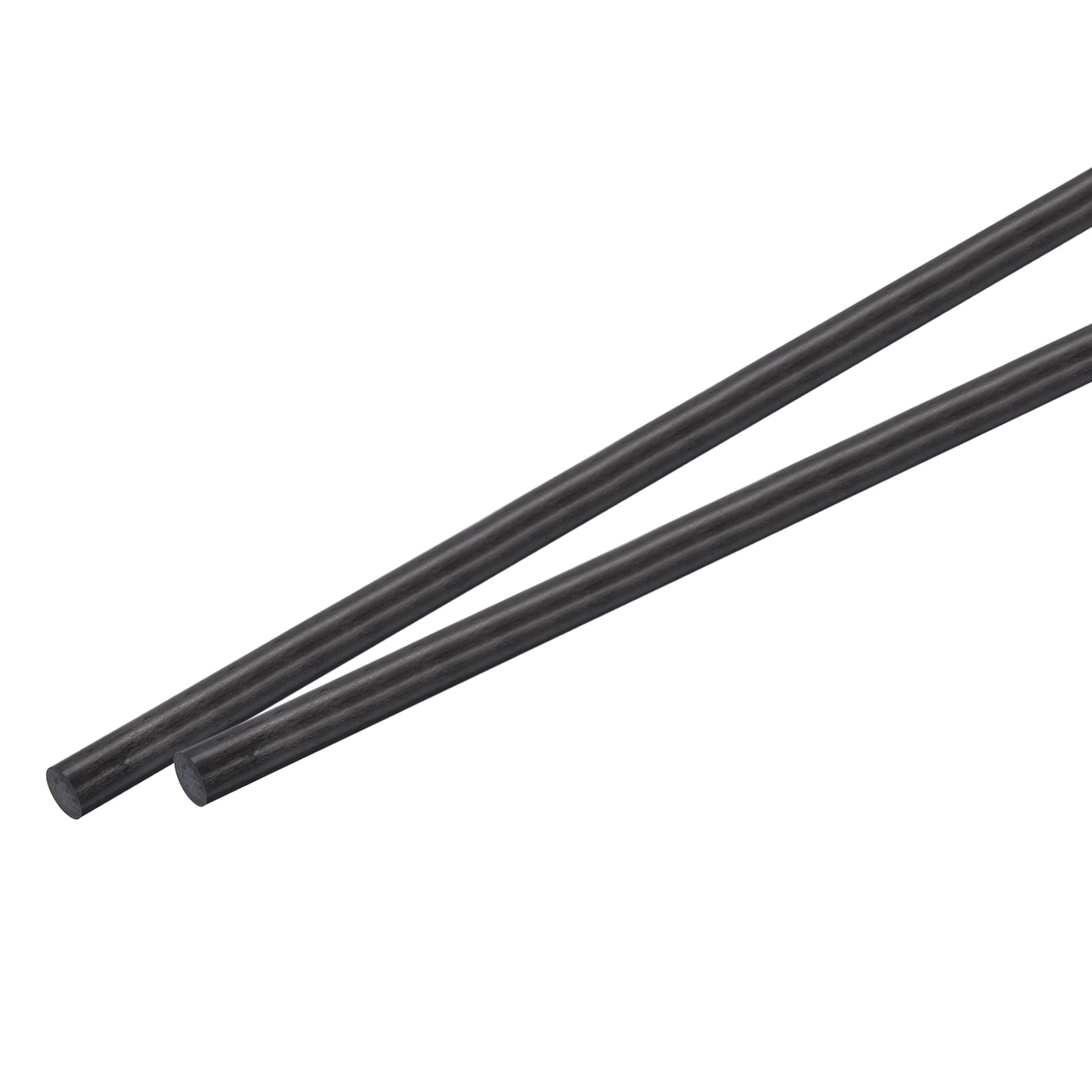 Uxcell 2Pcs Carbon Fiber Rod 12mm x 300mm Carbon Rod Bar for RC Plane ...