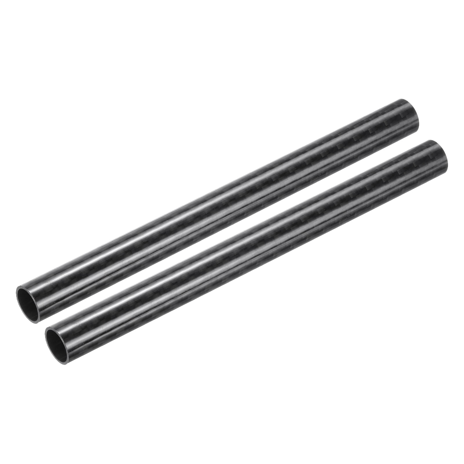 Uxcell 2Pcs Carbon Fiber Tubes 12 x 14 x 170mm Glossy Surface Rod 3K ...