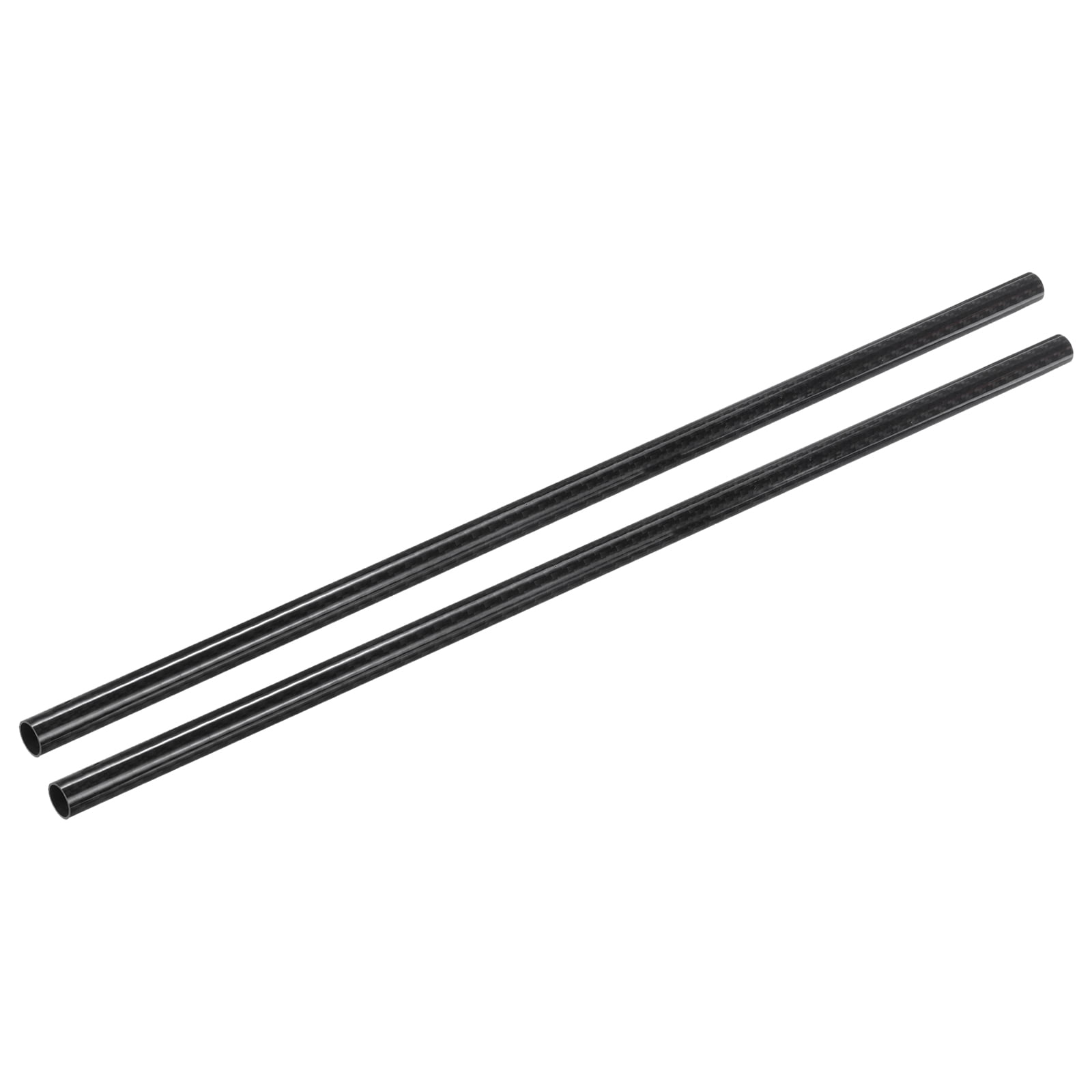 Uxcell 2Pcs Carbon Fiber Tubes 12 x 14 x 500mm Glossy Surface Rod 3K ...