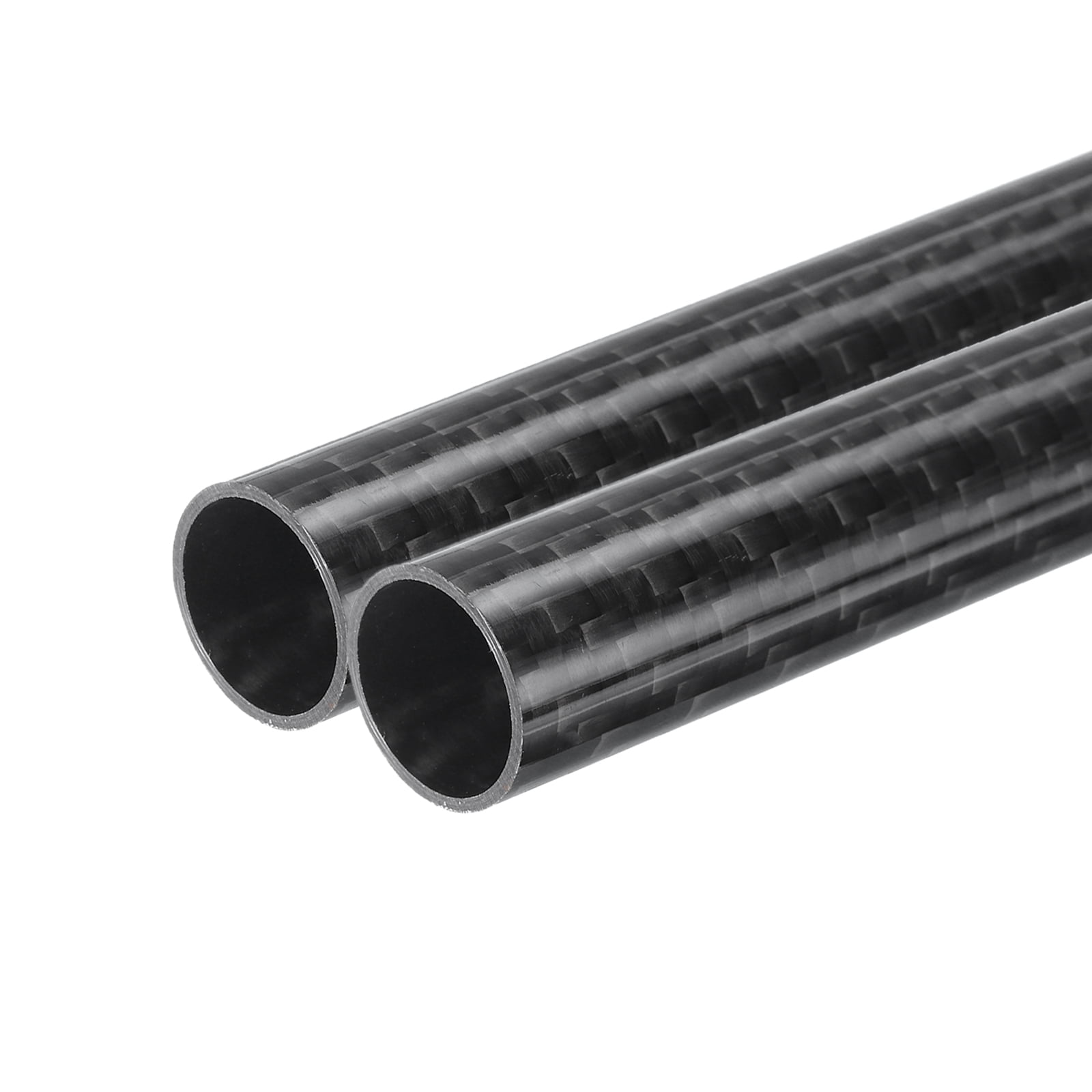 Uxcell 2Pcs Carbon Fiber Tubes 14 x 16 x 330mm Glossy Surface Rod 3K ...