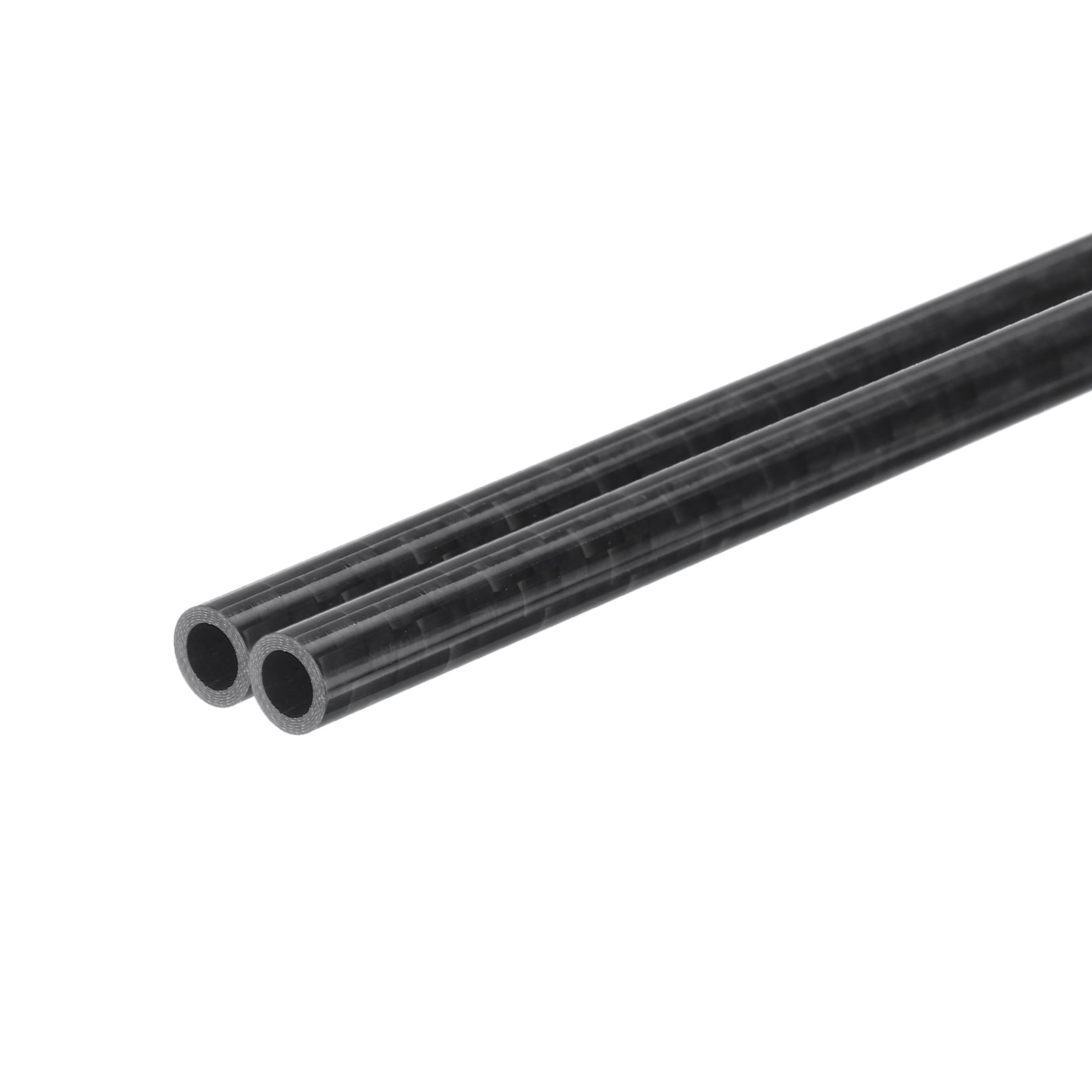 Uxcell 2Pcs Carbon Fiber Tubes 4 x 6 x 500mm Glossy Surface Rod 3K Roll ...