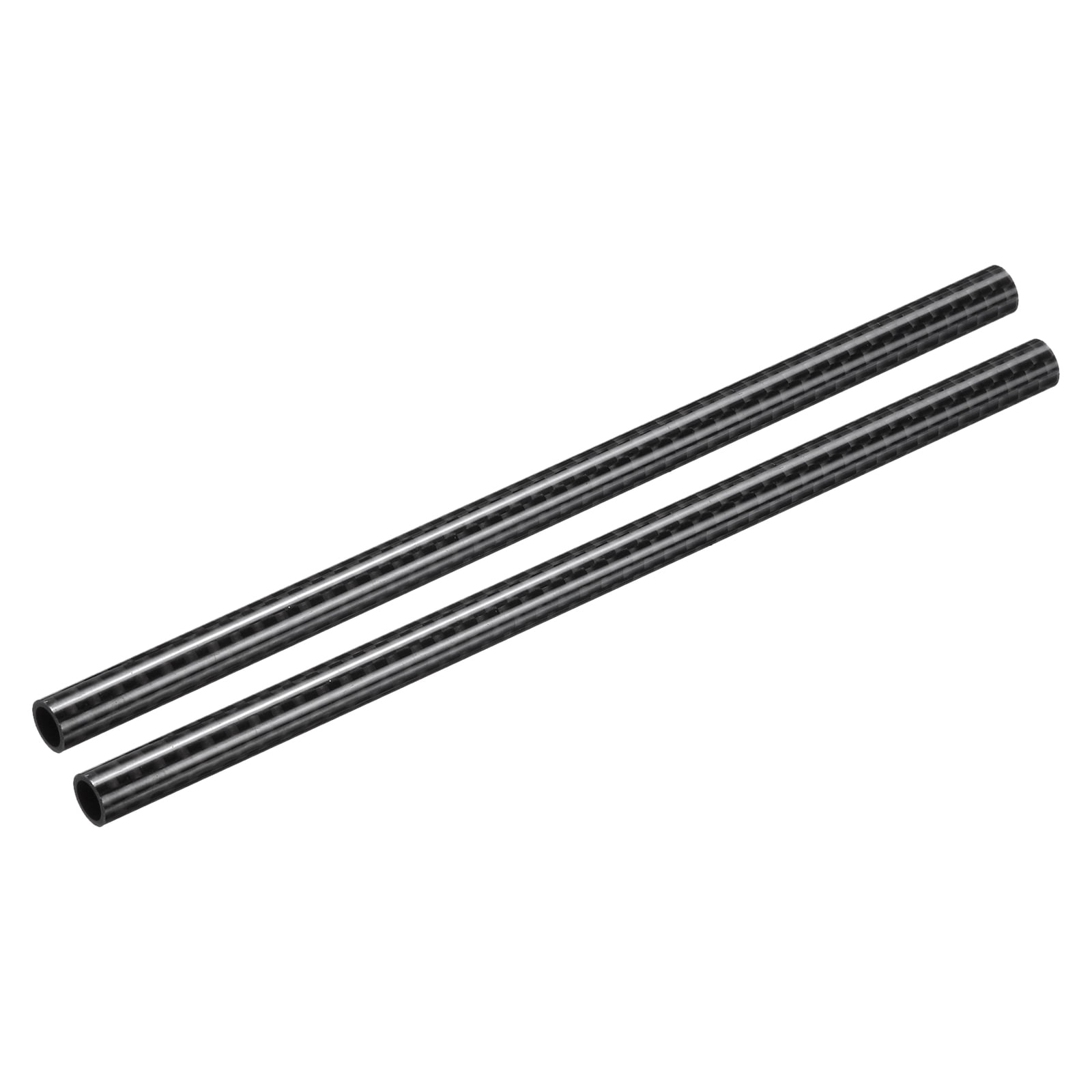Uxcell 2Pcs Carbon Fiber Tubes 6 x 8 x 170mm Glossy Surface Rod 3K Roll ...
