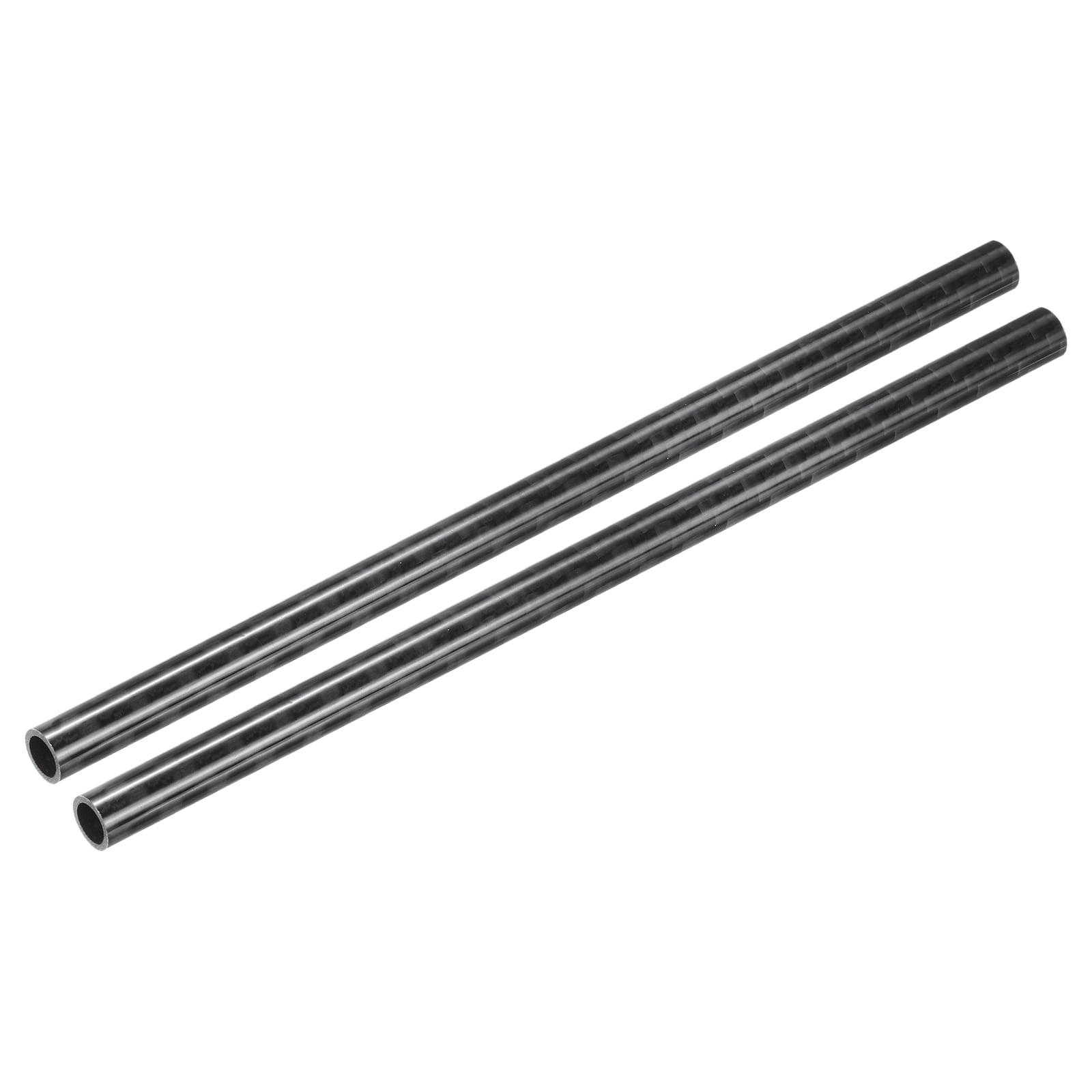 Uxcell 2Pcs Carbon Fiber Tubes 6 x 8 x 170mm Glossy Surface Rod 3K Roll ...