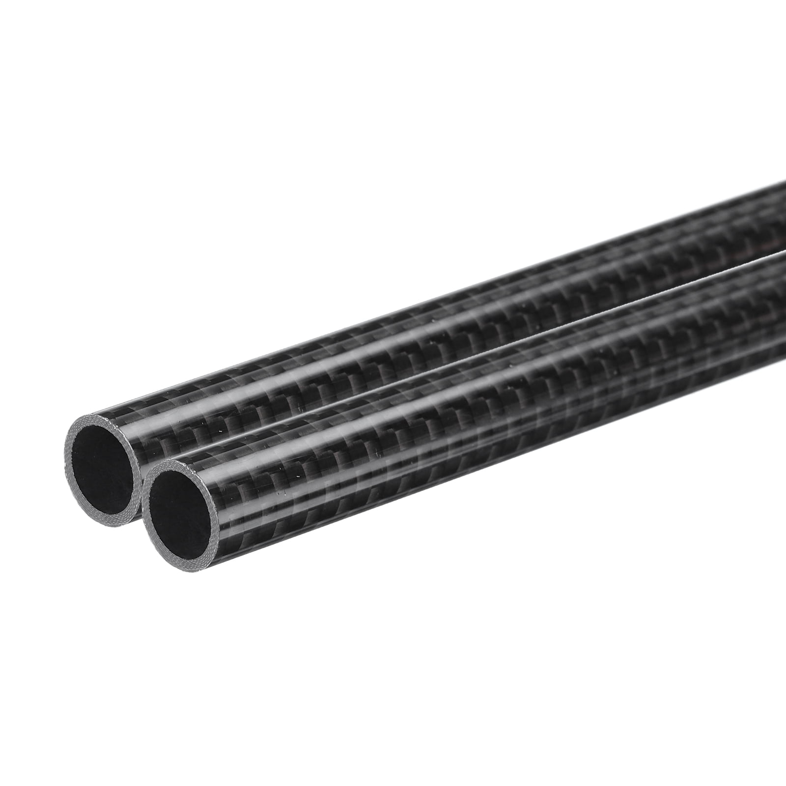 Uxcell 2Pcs Carbon Fiber Tubes 8 x 10 x 170mm Glossy Surface Rod 3K ...