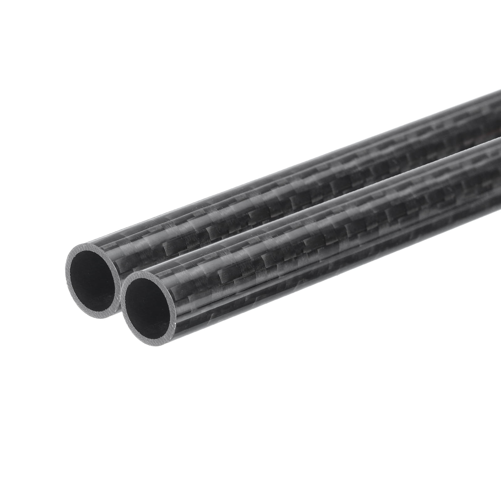 Uxcell 2Pcs Carbon Fiber Tubes 8 x 10 x 170mm Glossy Surface Rod 3K ...