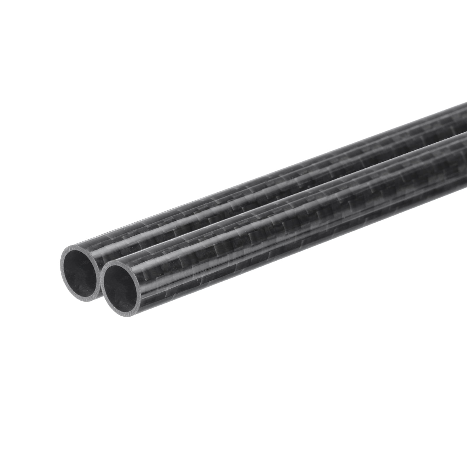 Uxcell 2Pcs Carbon Fiber Tubes 8 x 10 x 500mm Glossy Surface Rod 3K ...