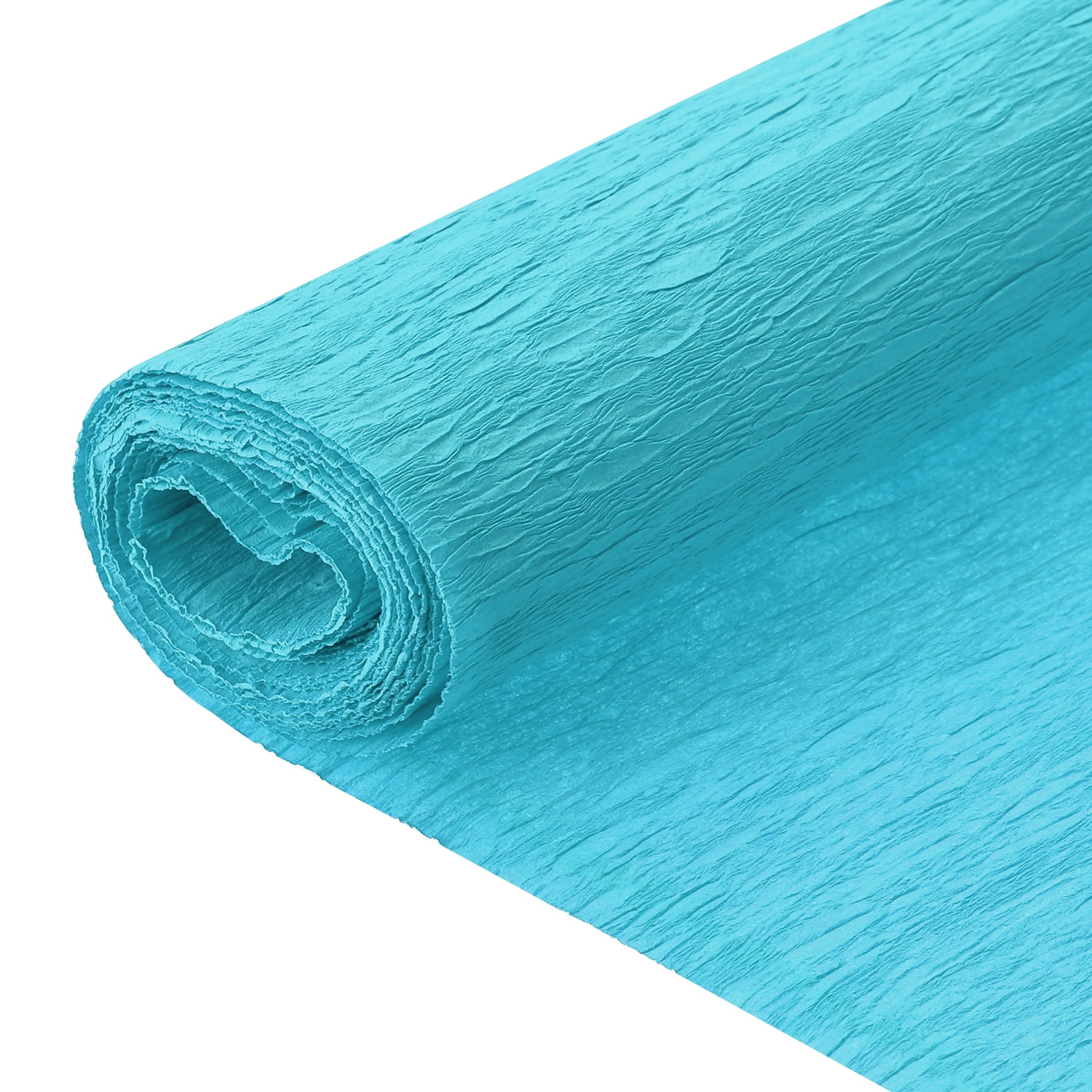 Uxcell 2Pcs Crepe Paper, 7.9ft Long 20 Inch Wide Lake Blue Crepe Paper ...