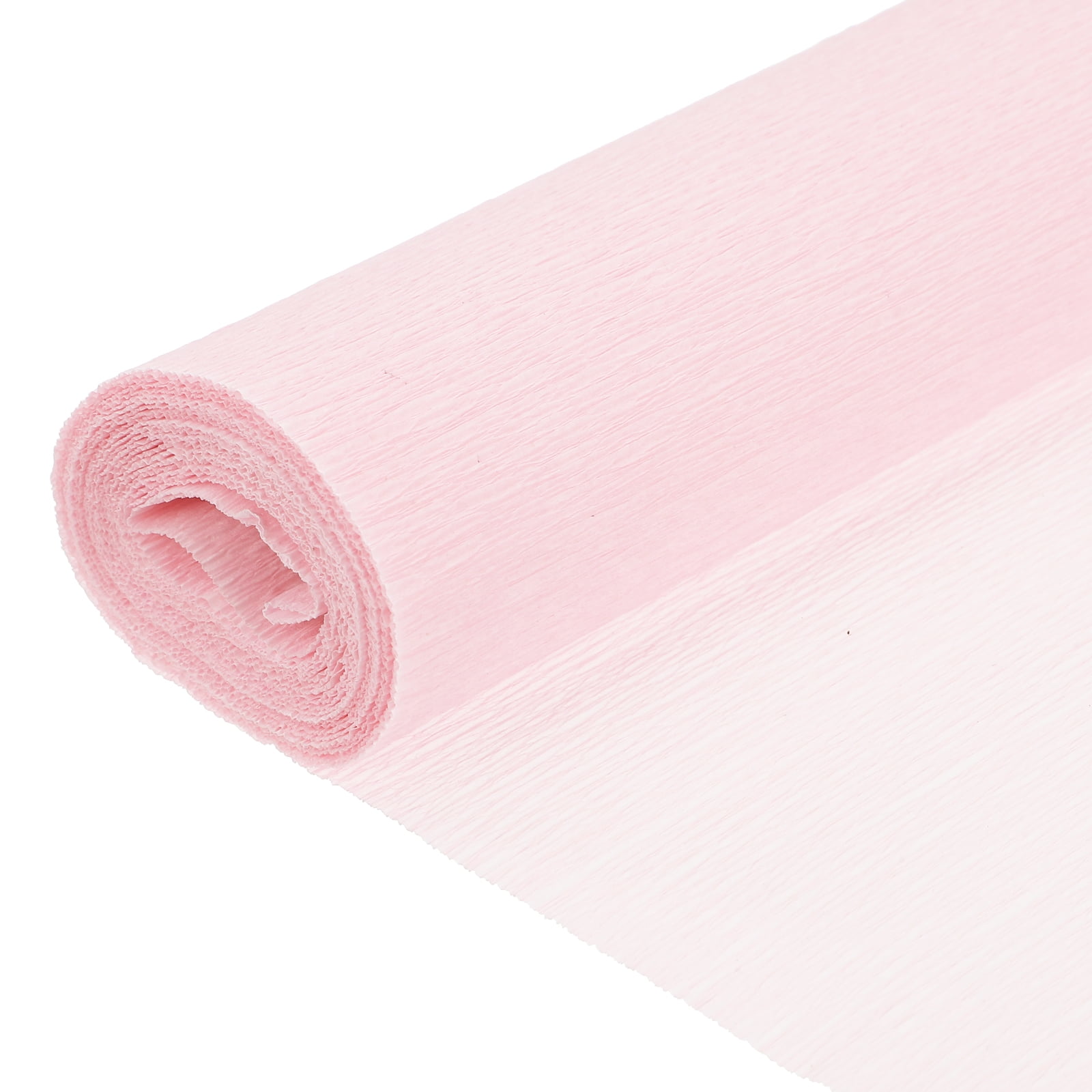Uxcell 2Pcs Crepe Paper, 7.9ft Long 20 Inch Wide Light Pink Crepe Paper ...