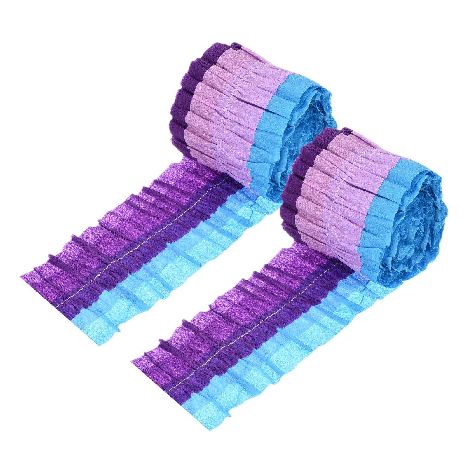Uxcell 2Pcs Crepe Paper Streamers, 9.84ft Crepe Paper Blue, Dark Purple ...