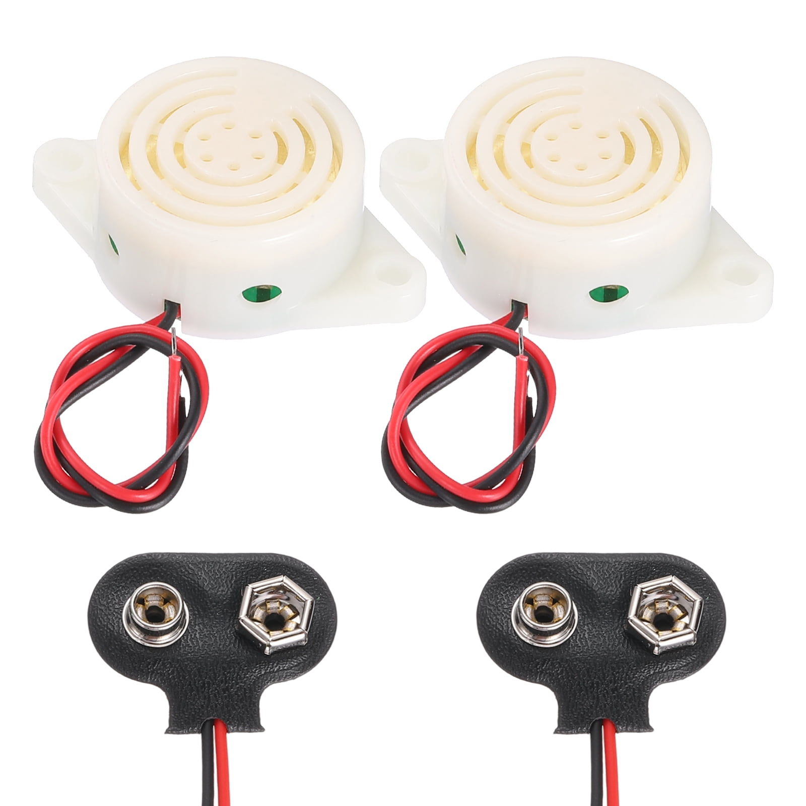 Uxcell 2Pcs DC3-24V 100dB 3100Hz Electronic Piezo Buzzer Alarm Sounder ...