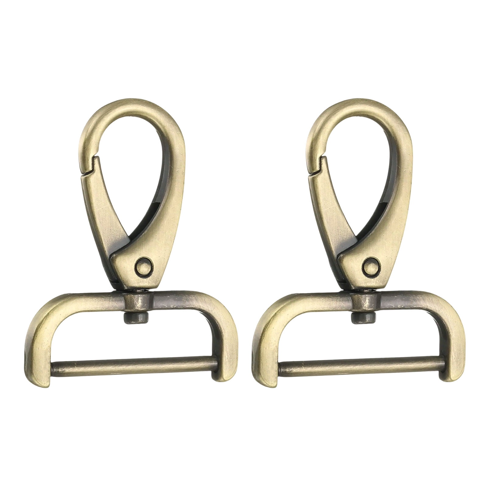 Uxcell 2Pcs Detachable Snap Hook Swivel Clasp 1 1/4" D Ring with Swivel ...