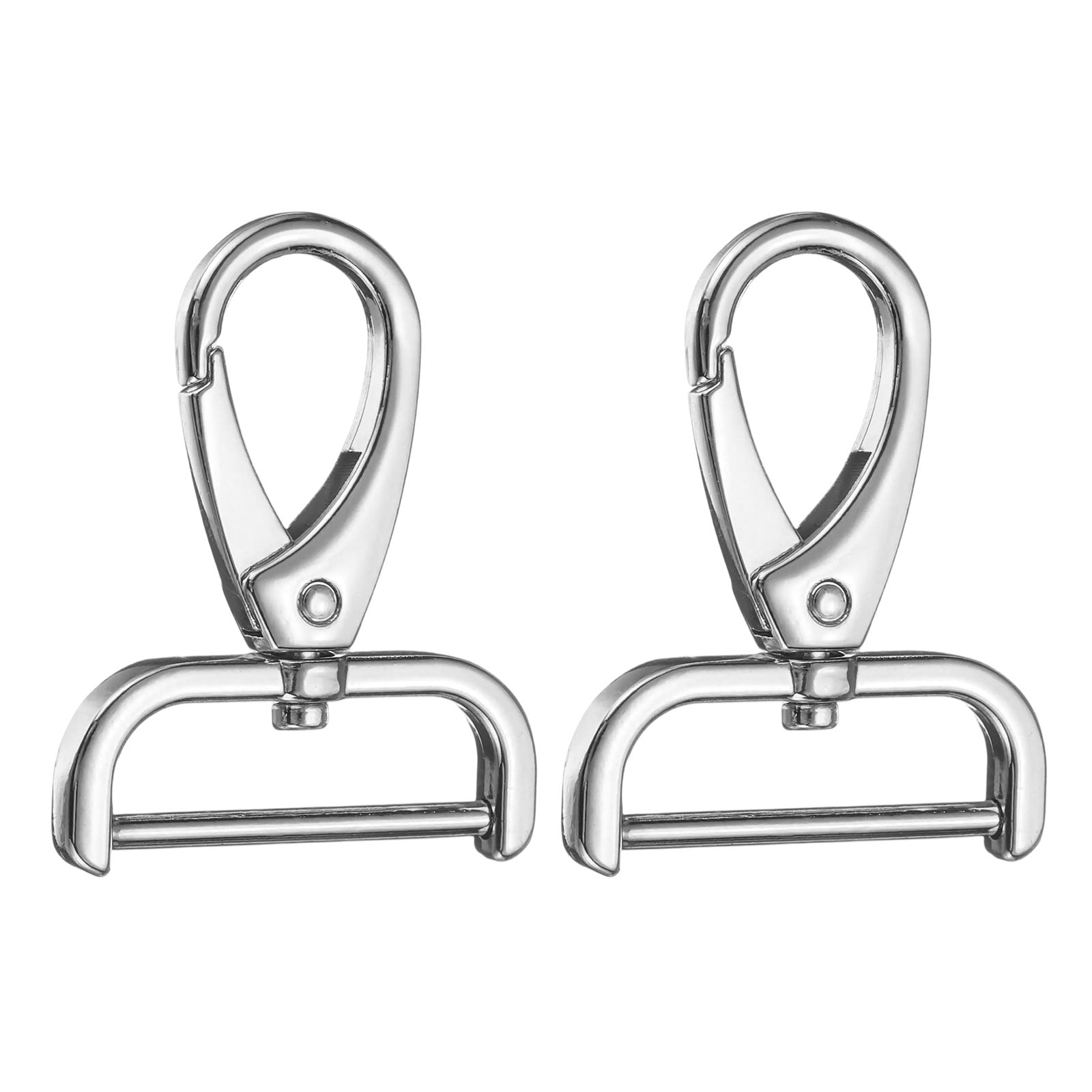 Uxcell 2Pcs Detachable Snap Hook Swivel Clasp 1 1/4" D Ring with Swivel ...