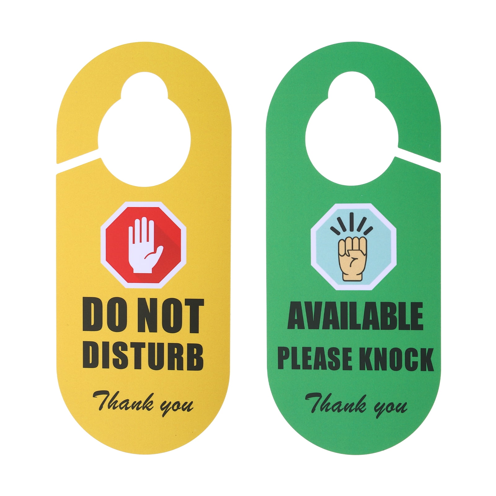 Uxcell 2Pcs Do Not Disturb Door Hanger Sign, Available Please Knock ...