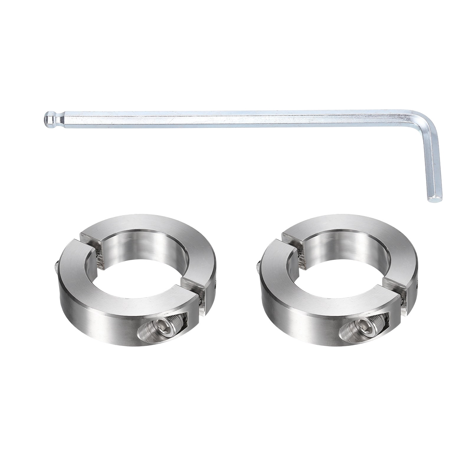 Uxcell 2Pcs Double Split Shaft Collars, 35mm Bore 304 Stainless Steel ...
