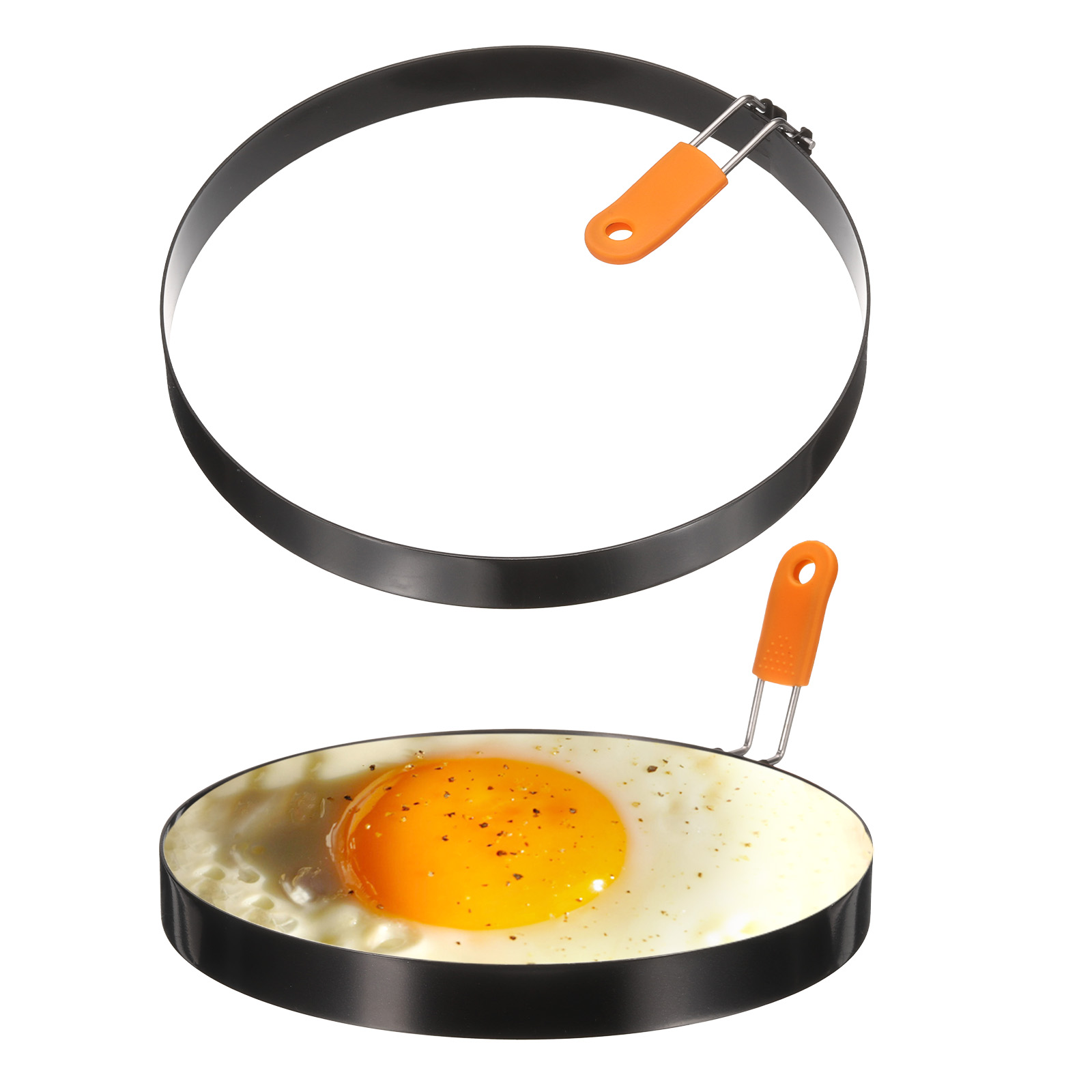 Uxcell 2Pcs Egg Rings 7.8" Stainless Steel Nonstick Pancake Cooking ...