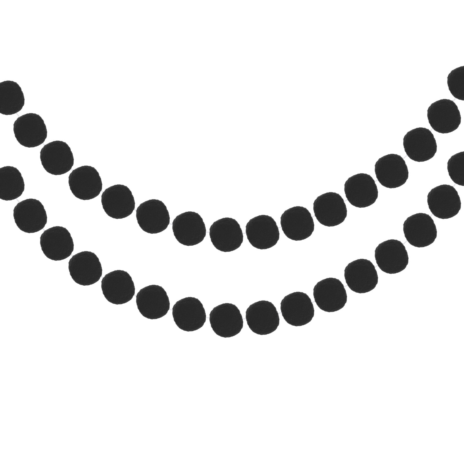 Uxcell 2Pcs Felt Ball Garland Black Pom Pom Garland Handing Balls 7.55 ...