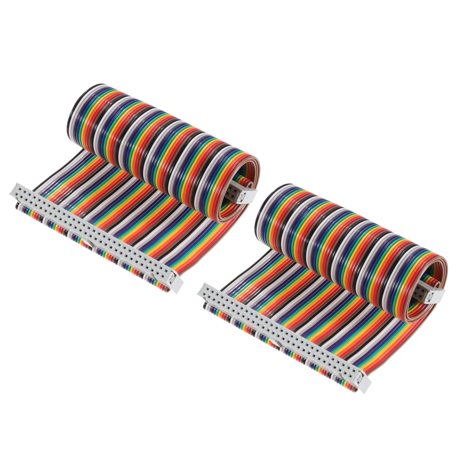 Uxcell 2Pcs Flat Ribbon Cable 2.54mm Pitch 60 Pin Female to Female ...