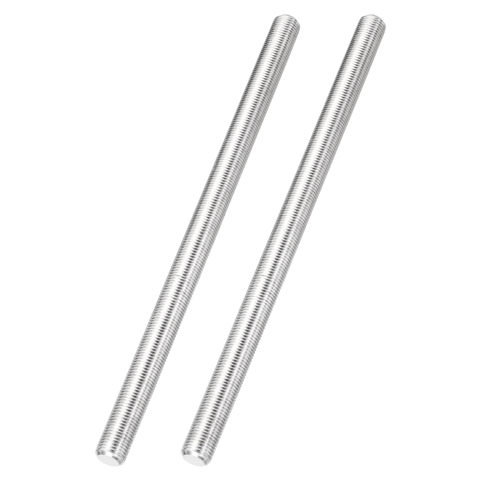 Uxcell 2Pcs Fully Threaded Rod, M10 x 1mm Pitch 304 Stainless Steel ...