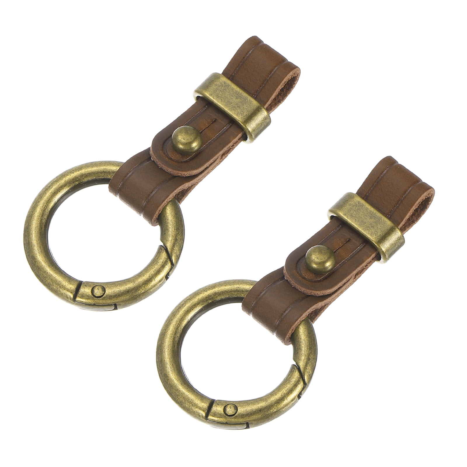 Uxcell 2Pcs Genuine Leather Keychain Blanks, 2.6In Vintage Bulk ...