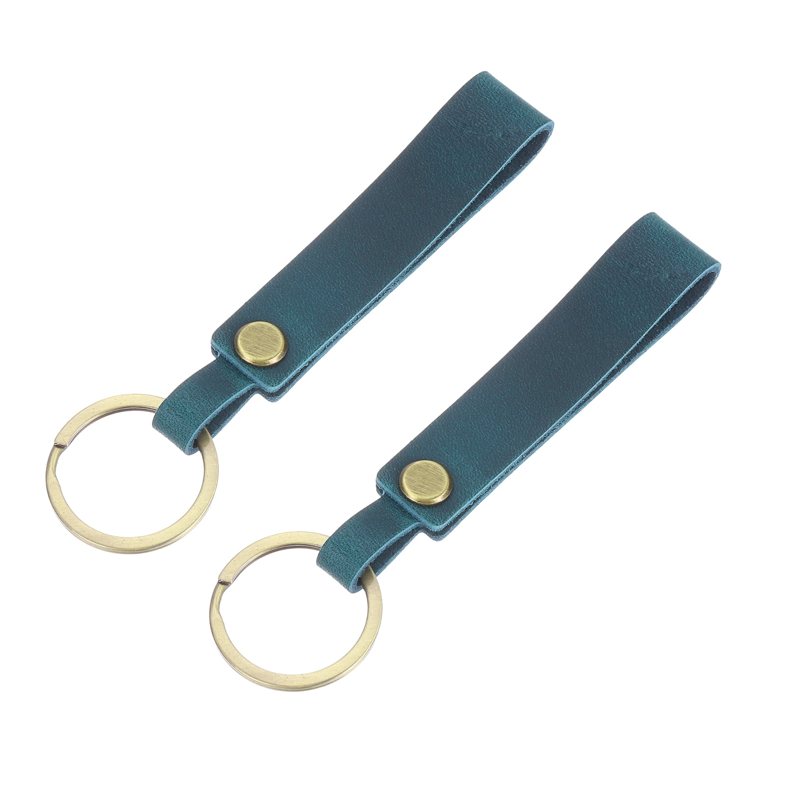 Uxcell 2Pcs Genuine Leather Keychain Blanks, 4.7In Vintage Bulk ...