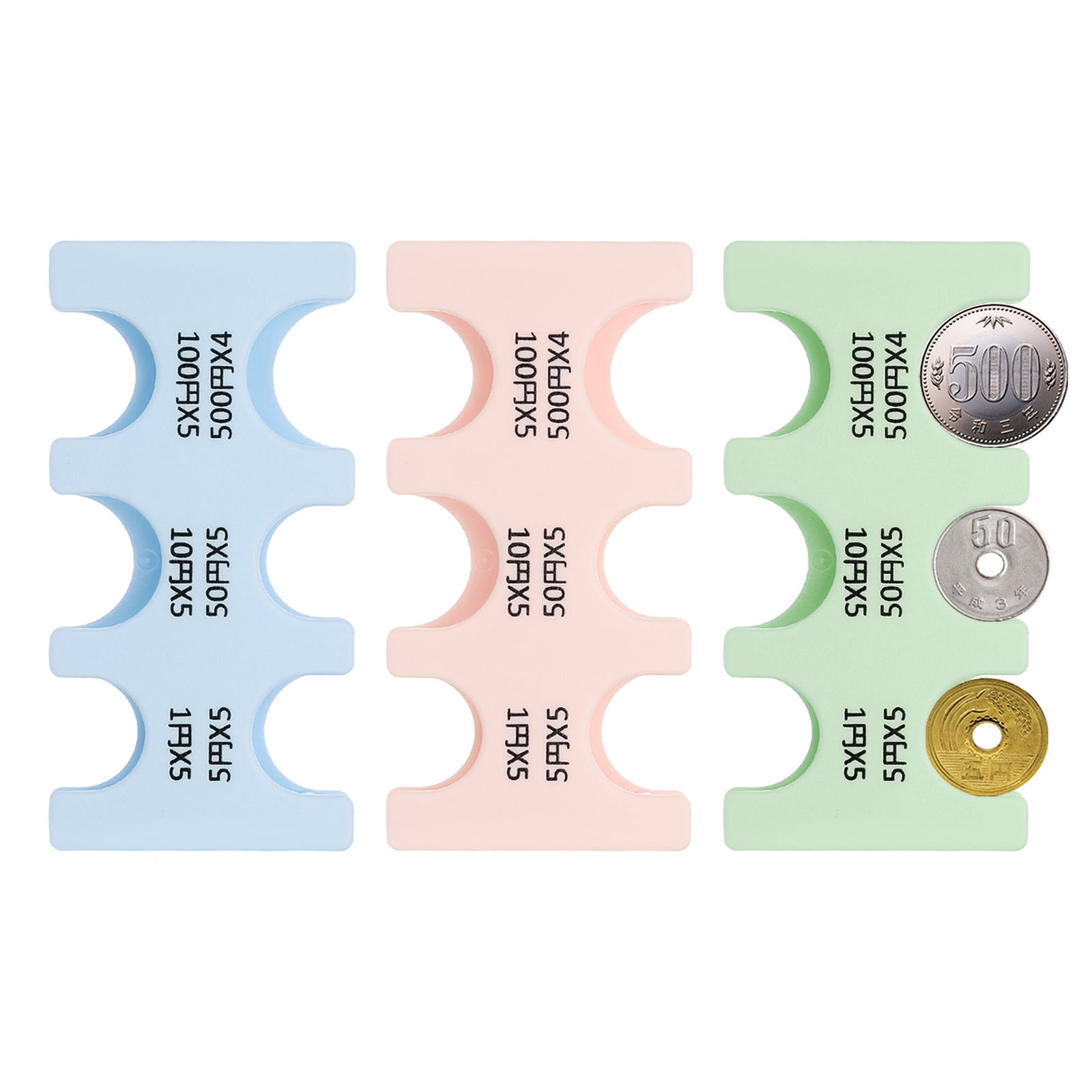 Uxcell 2Pcs Japanese Coin Holder, Portable JPY Coin Organiser Dispenser ...