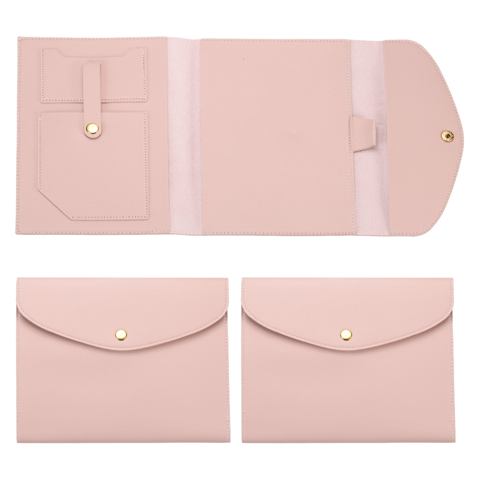 Uxcell 2Pcs Leather A5 Notebook Cover for Business Cards Documents with ...