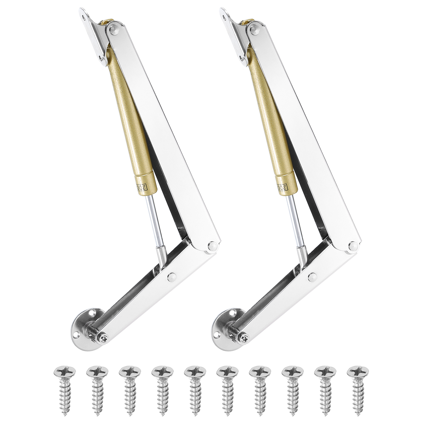 Uxcell 2Pcs Lid Support Hinge, 200N Gas Struts Soft Close Folding Lid ...