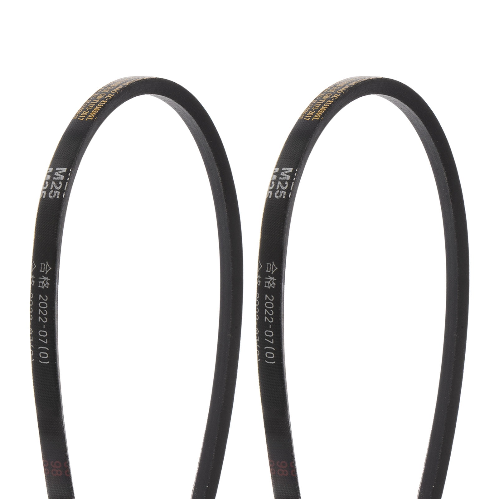 Uxcell 2Pcs M-25 Rubber V Belt Drive Transmission Belt 25" Pitch Girth ...