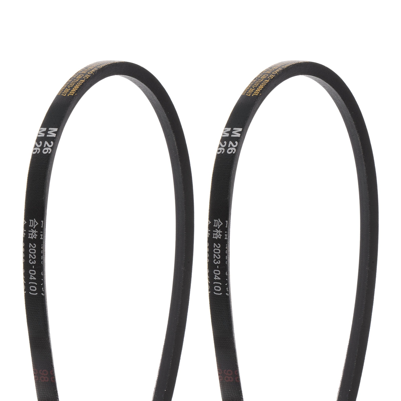 Uxcell 2Pcs M-26 Rubber V Belt Drive Transmission Belt 26" Pitch Girth ...