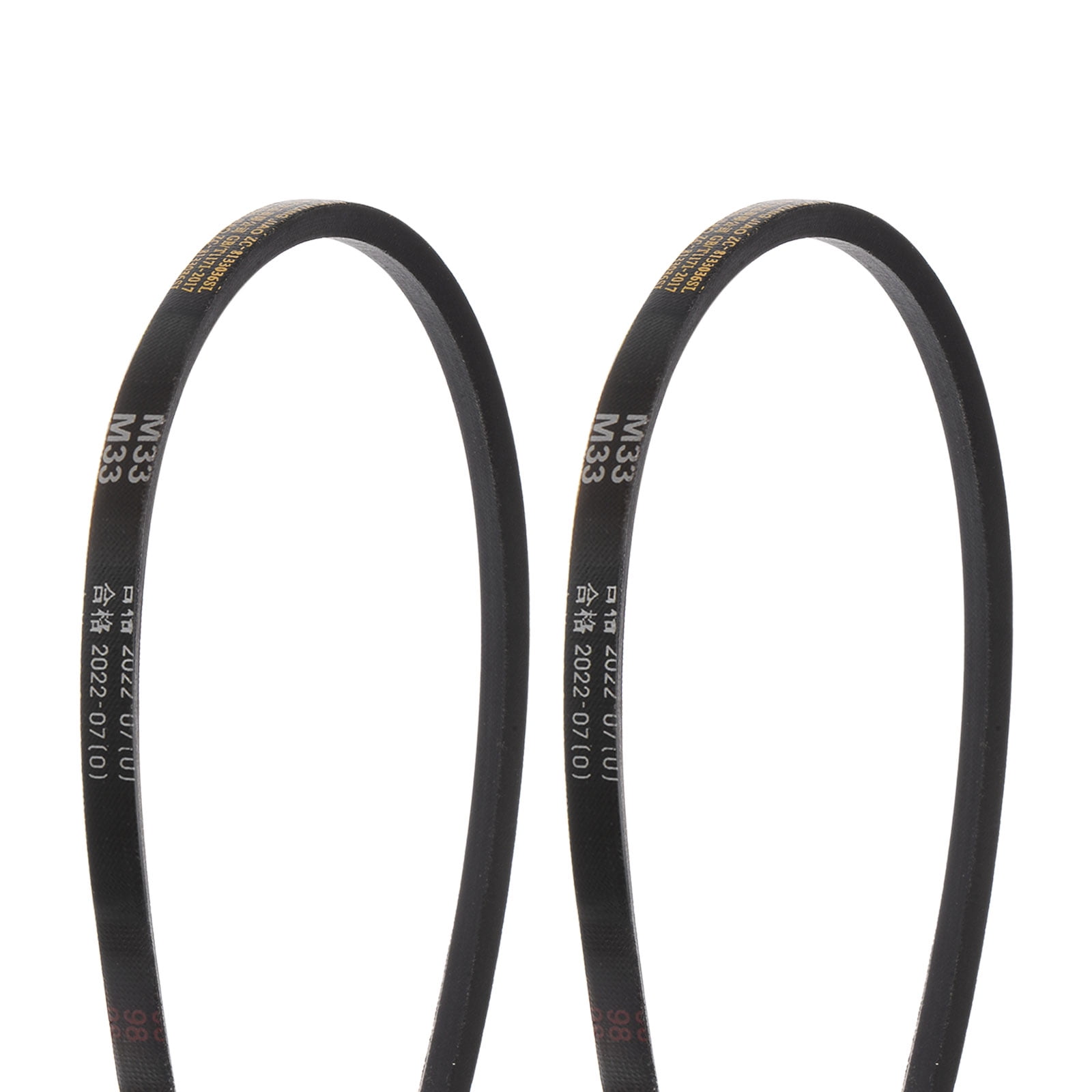Uxcell 2Pcs M-33 Rubber V Belt Drive Transmission Belt 33" Pitch Girth ...