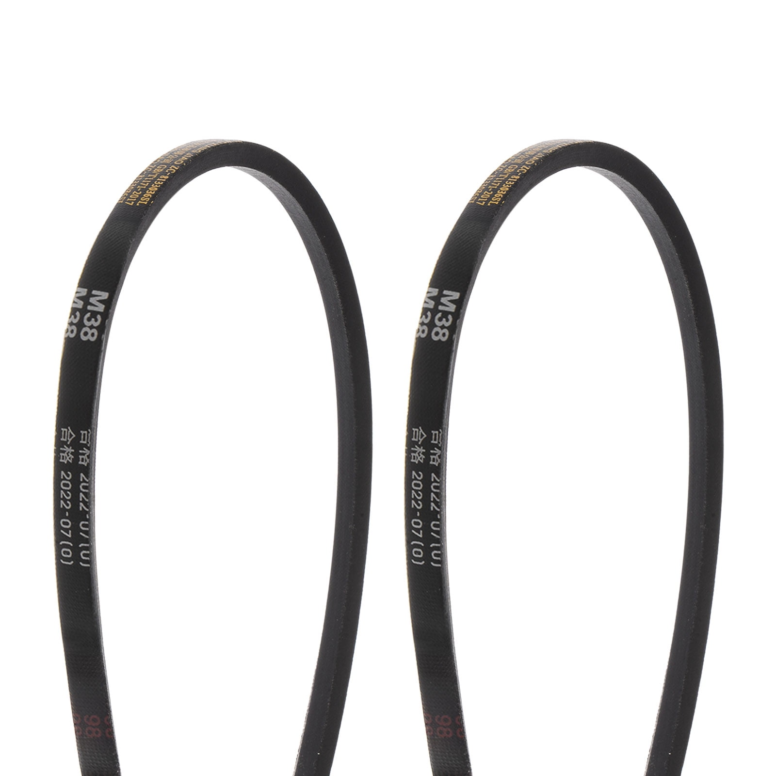 Uxcell 2Pcs M-38 Rubber V Belt Drive Transmission Belt 38" Pitch Girth ...