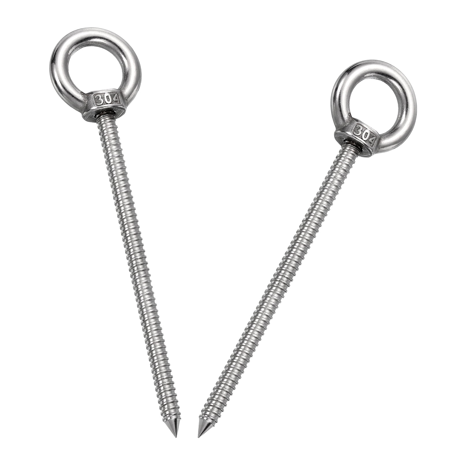 Uxcell 2Pcs M5x80mm Eye Hooks 4.1x1x1
