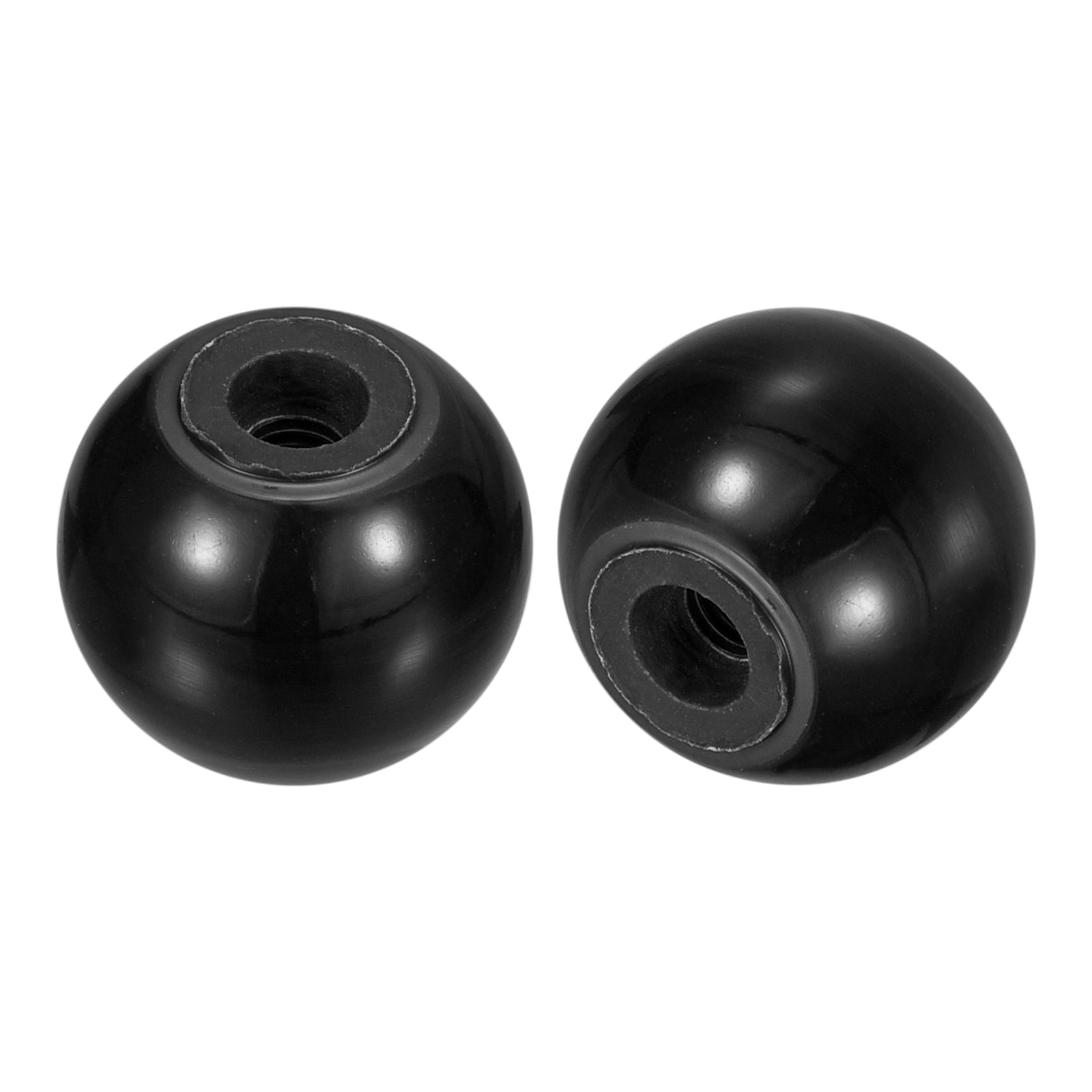 Uxcell 2Pcs M6 Phenolic Thread 25mm Dia Threaded Ball Knobs for Machine Handle, Black - Walmart.com