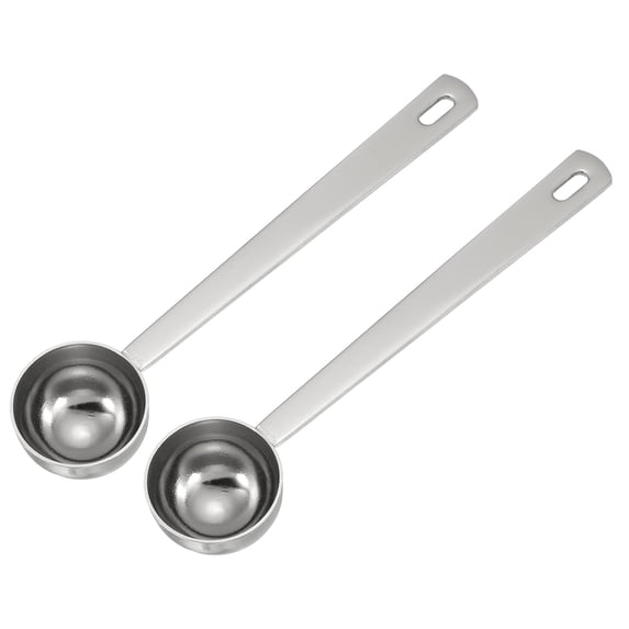 Uxcell 2Pcs Measuring Spoon, 10ml Long Handle Table Scoop Teaspoon ...