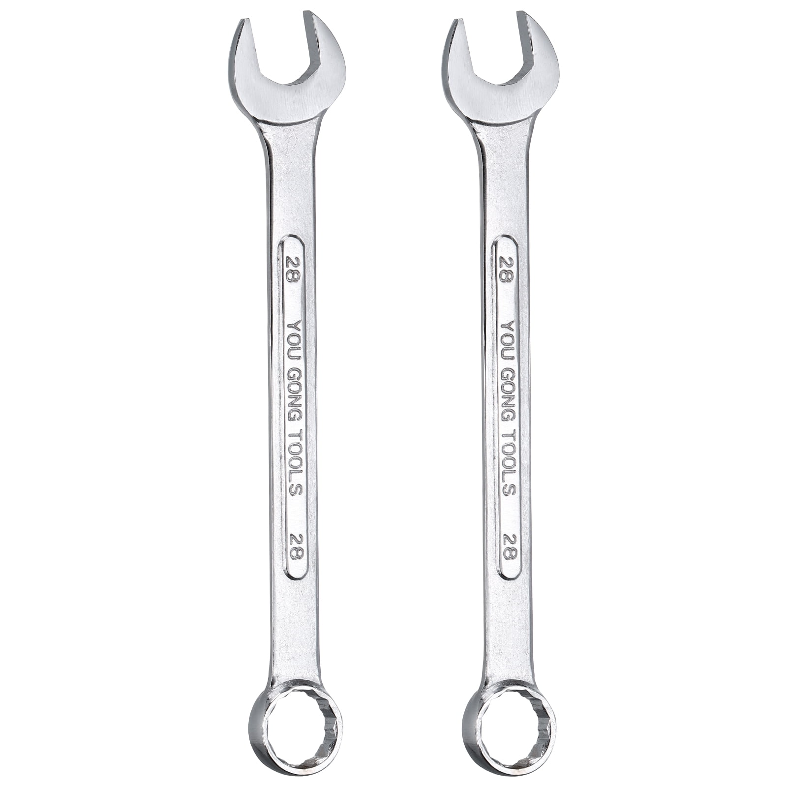 Uxcell 2Pcs Metric Combination Wrench 28mm Open End & 15-Degree Offset ...