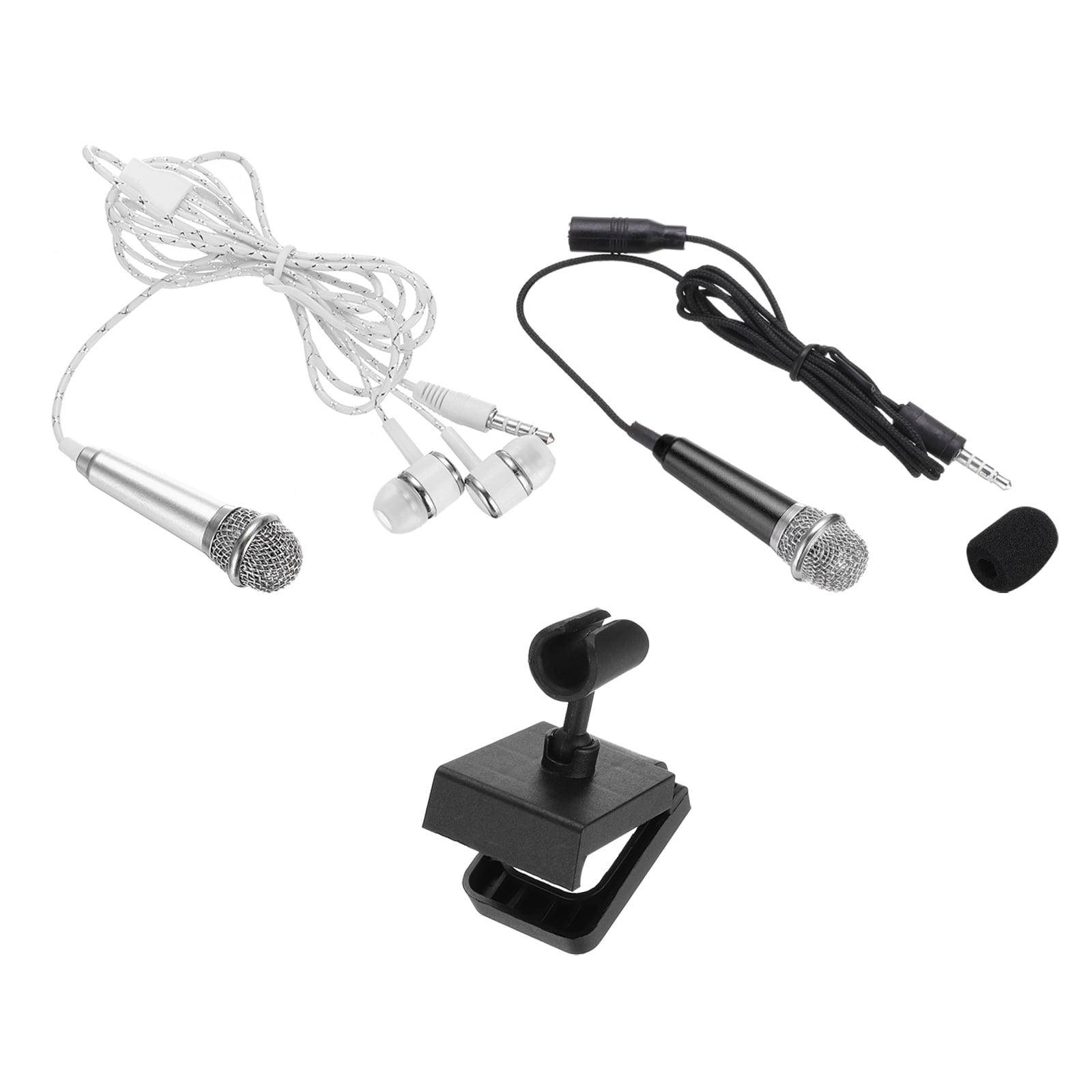 2Pcs Mini Microphone Tiny Microphone for Phone Silver, Black - Walmart.com